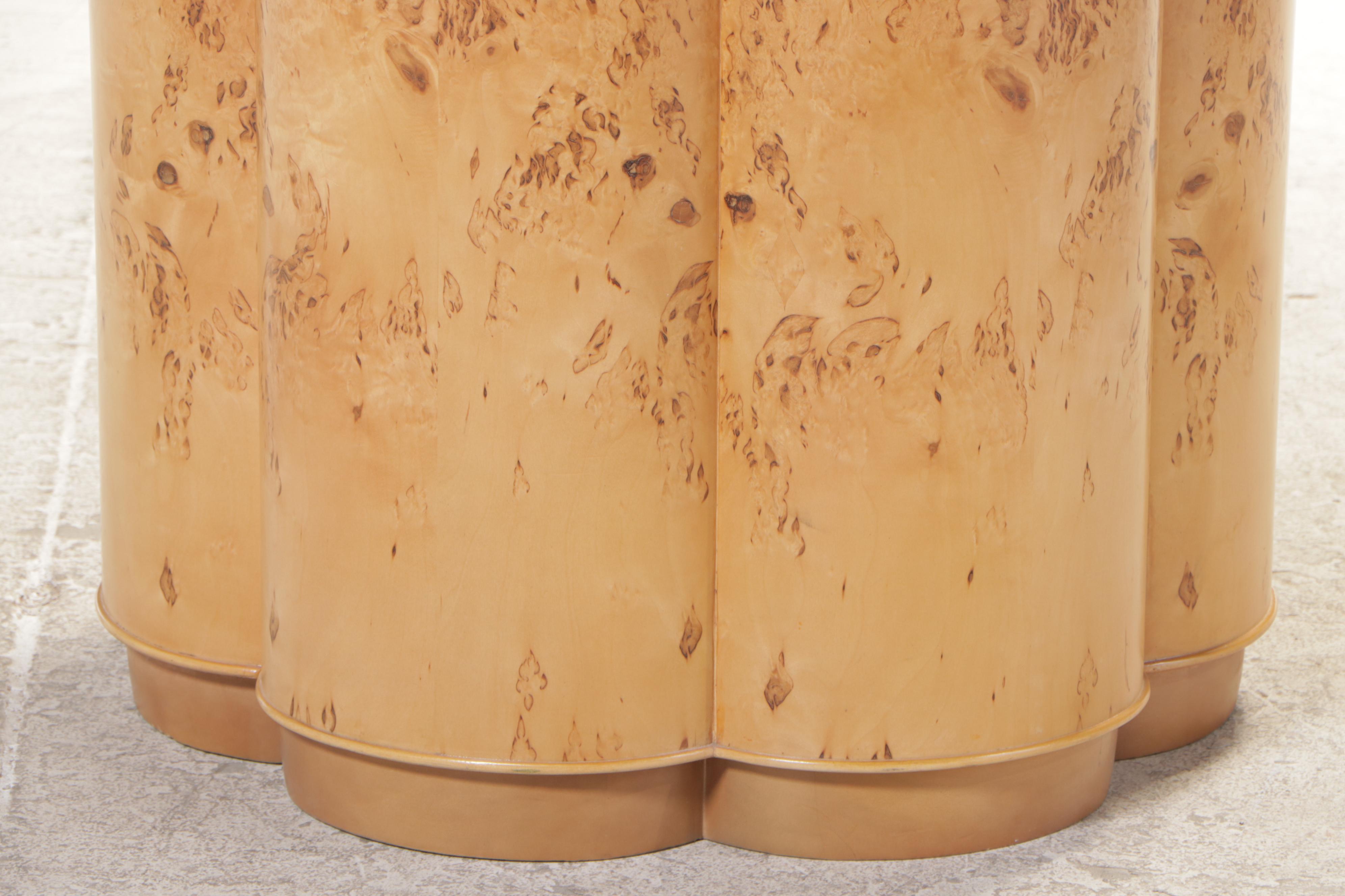 Thomasville "Bogart Luxe Collection" Burl Wood Lobed Storage End Table ...