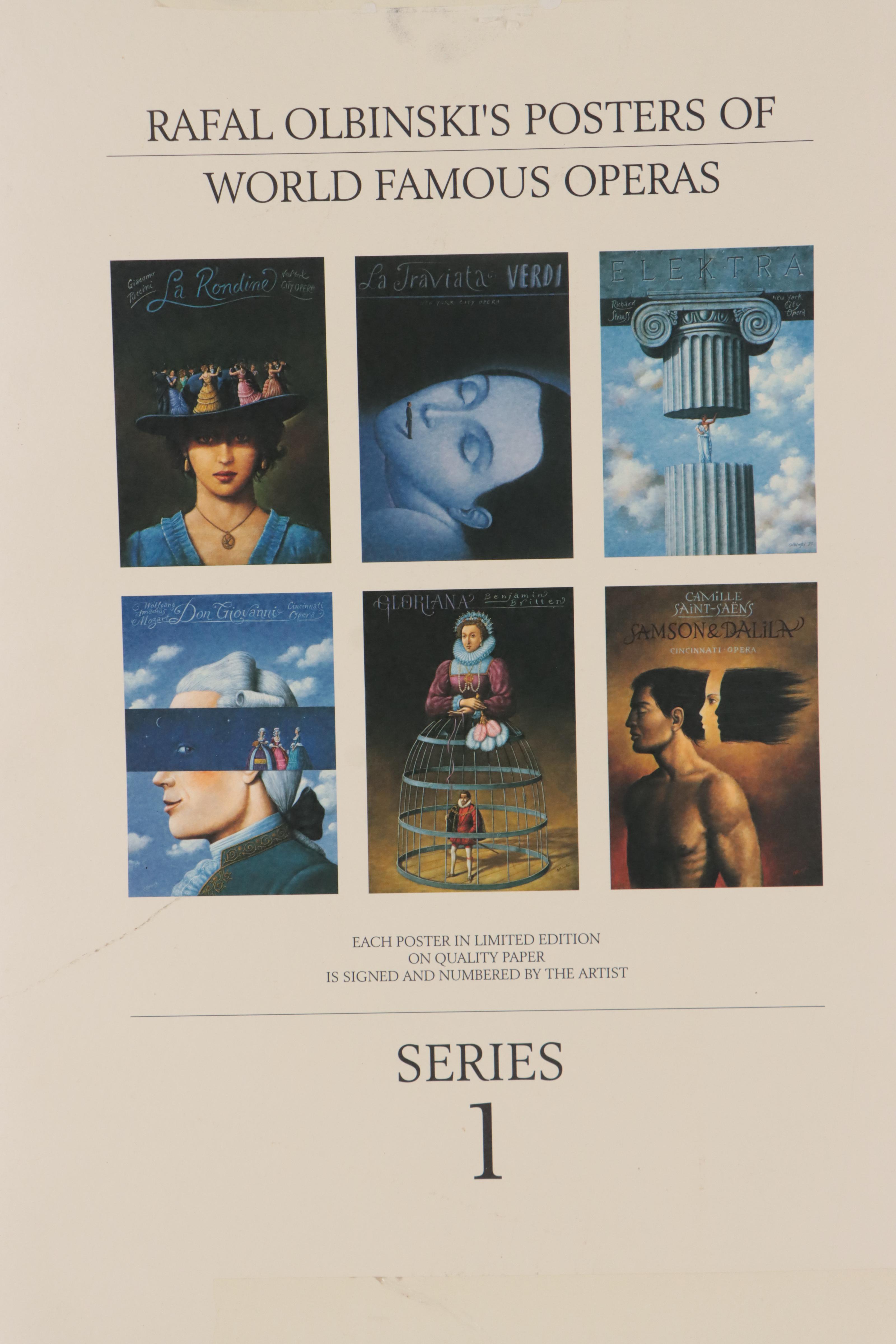 Rafal Olbinski Offset Lithograph Posters of World Famous Operas | EBTH