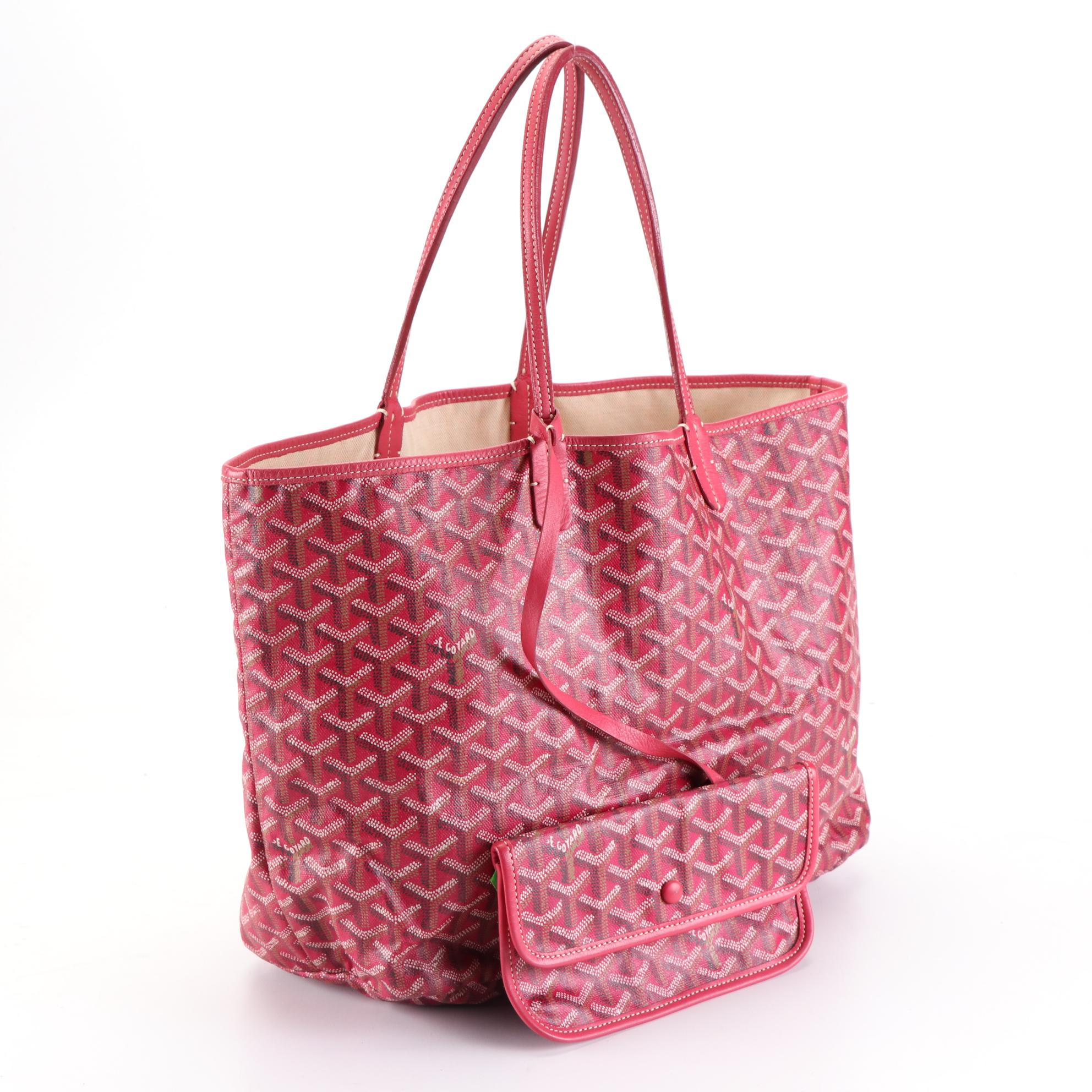Goyard Saint Louis PM Tote in Goyardine Coated Canvas with Pouch | EBTH