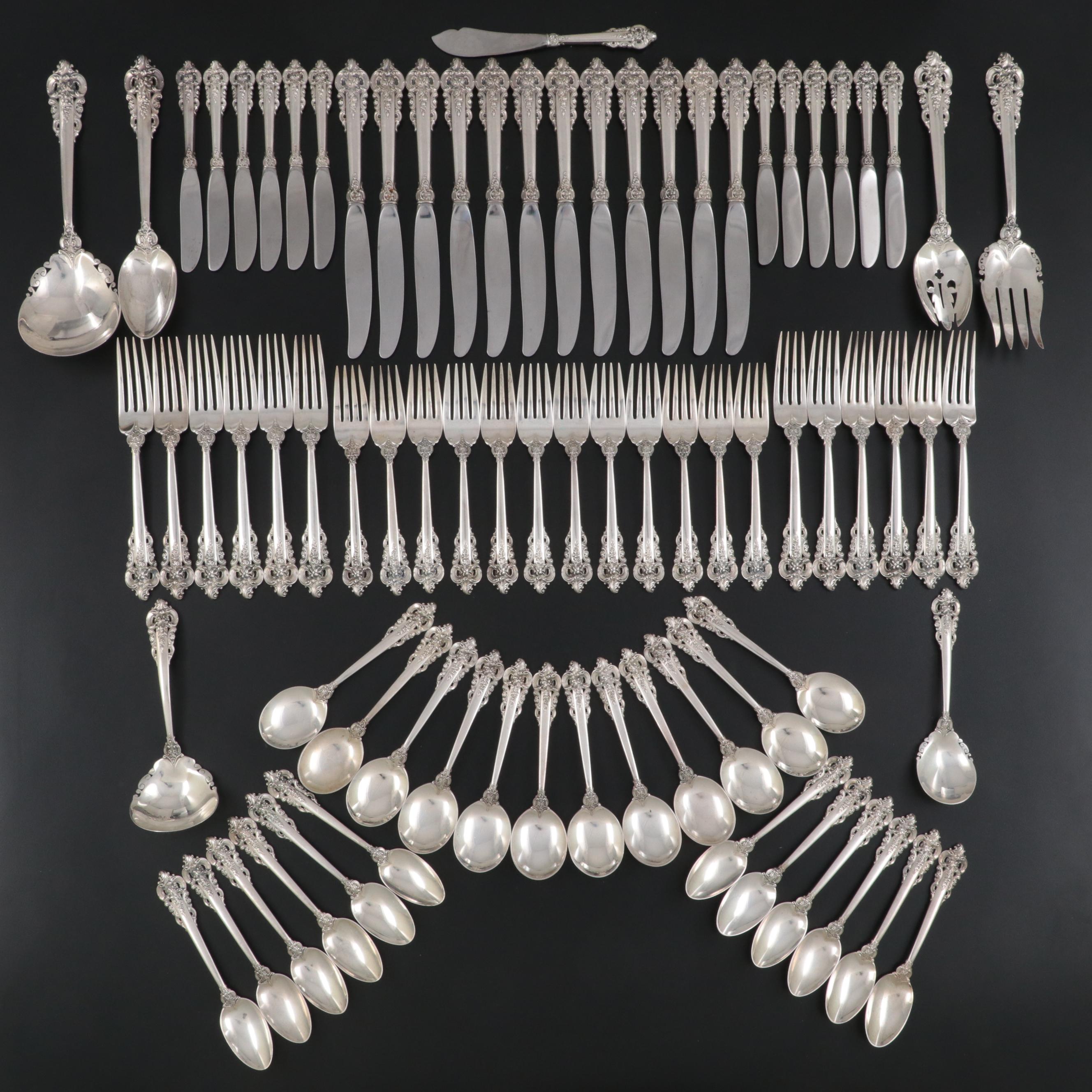Wallace "Grande Baroque" Sterling Silver Flatware and Serving Utensils ...