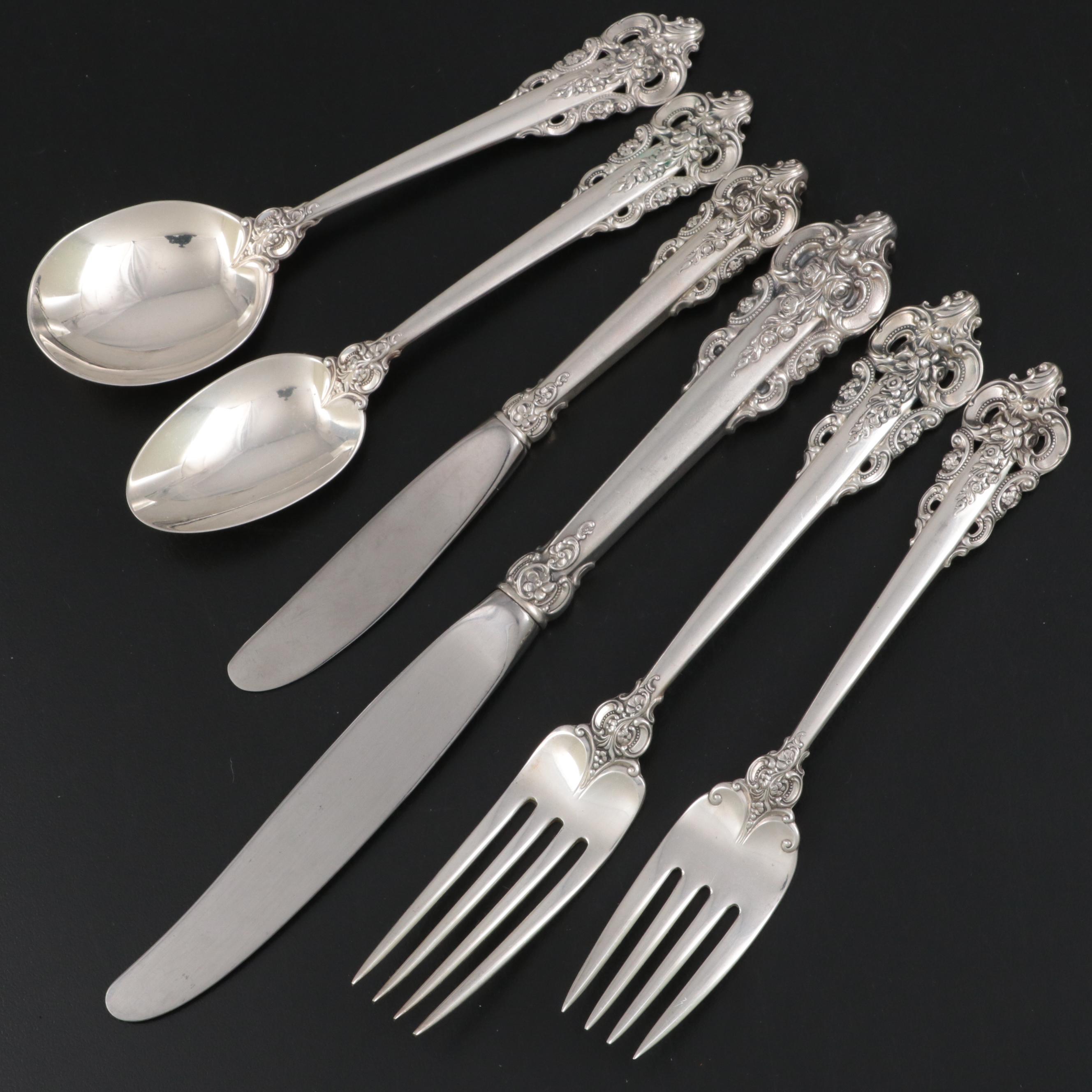 Wallace "Grande Baroque" Sterling Silver Flatware and Serving Utensils ...