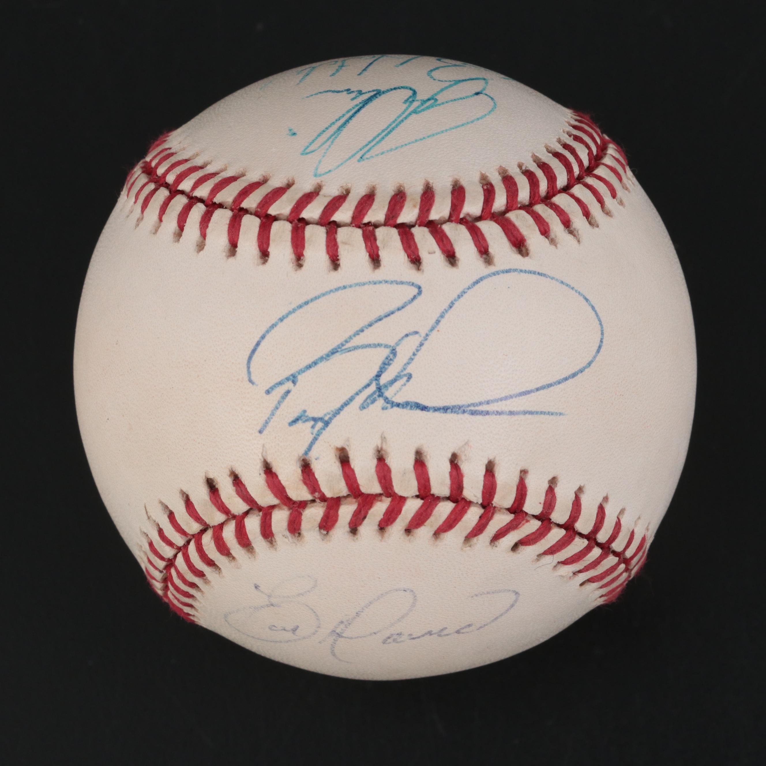 1990 Cincinnati Reds W.S. Starter Team Signed W.S. Baseball with Larkin ...