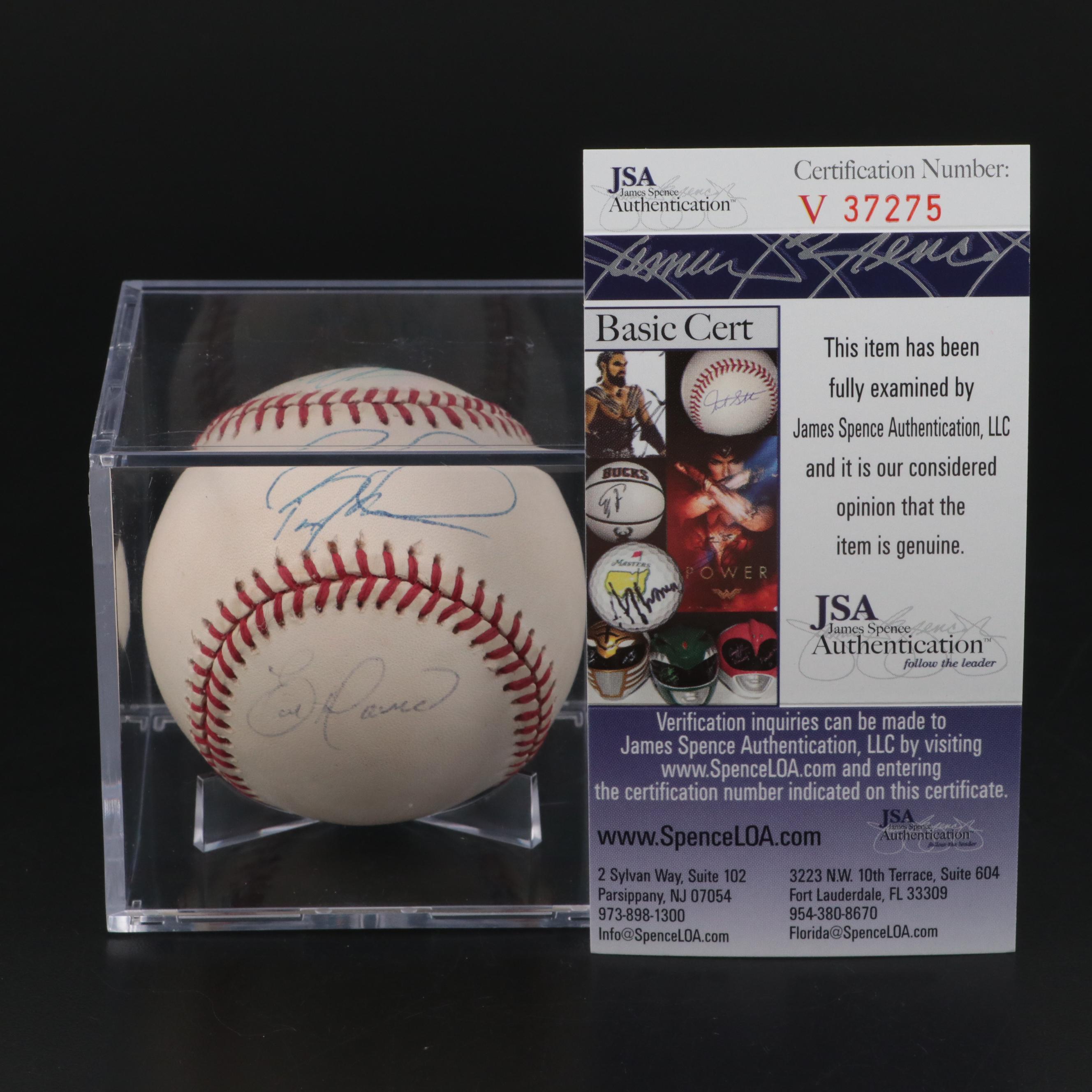 1990 Cincinnati Reds W.S. Starter Team Signed W.S. Baseball with Larkin ...