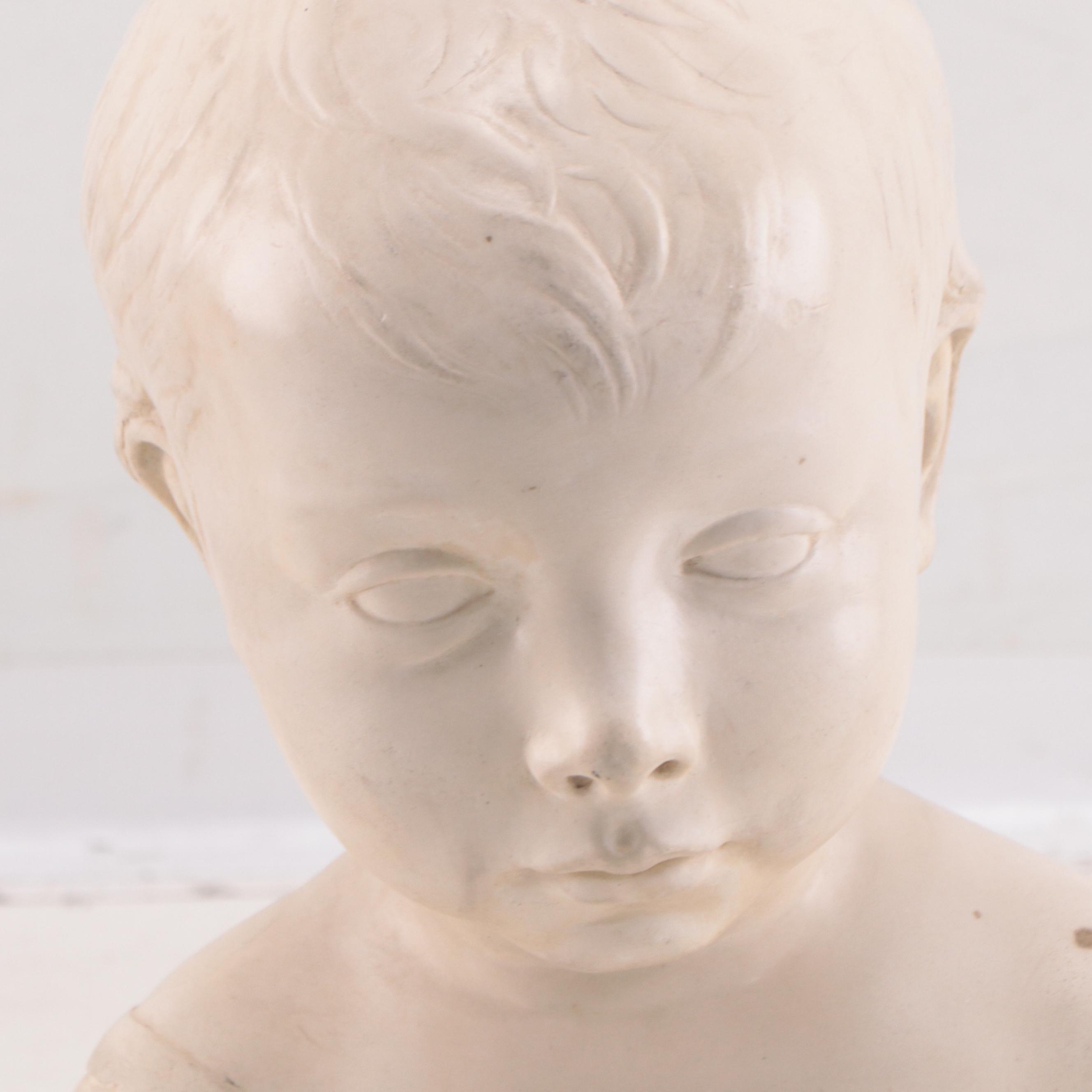 Plaster Sculpture Bust " A Little Boy" After Desiderio Da Settignano | EBTH
