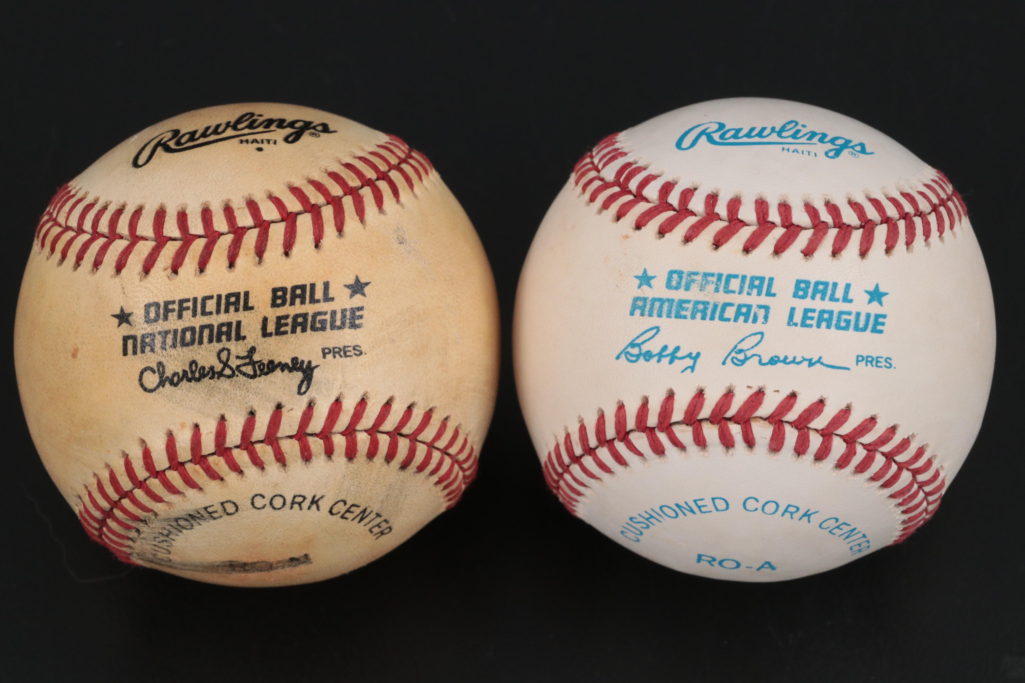 Bob Gibson, Warren Spahn, Bob Feller and Gaylord Perry Signed Rawlings ...