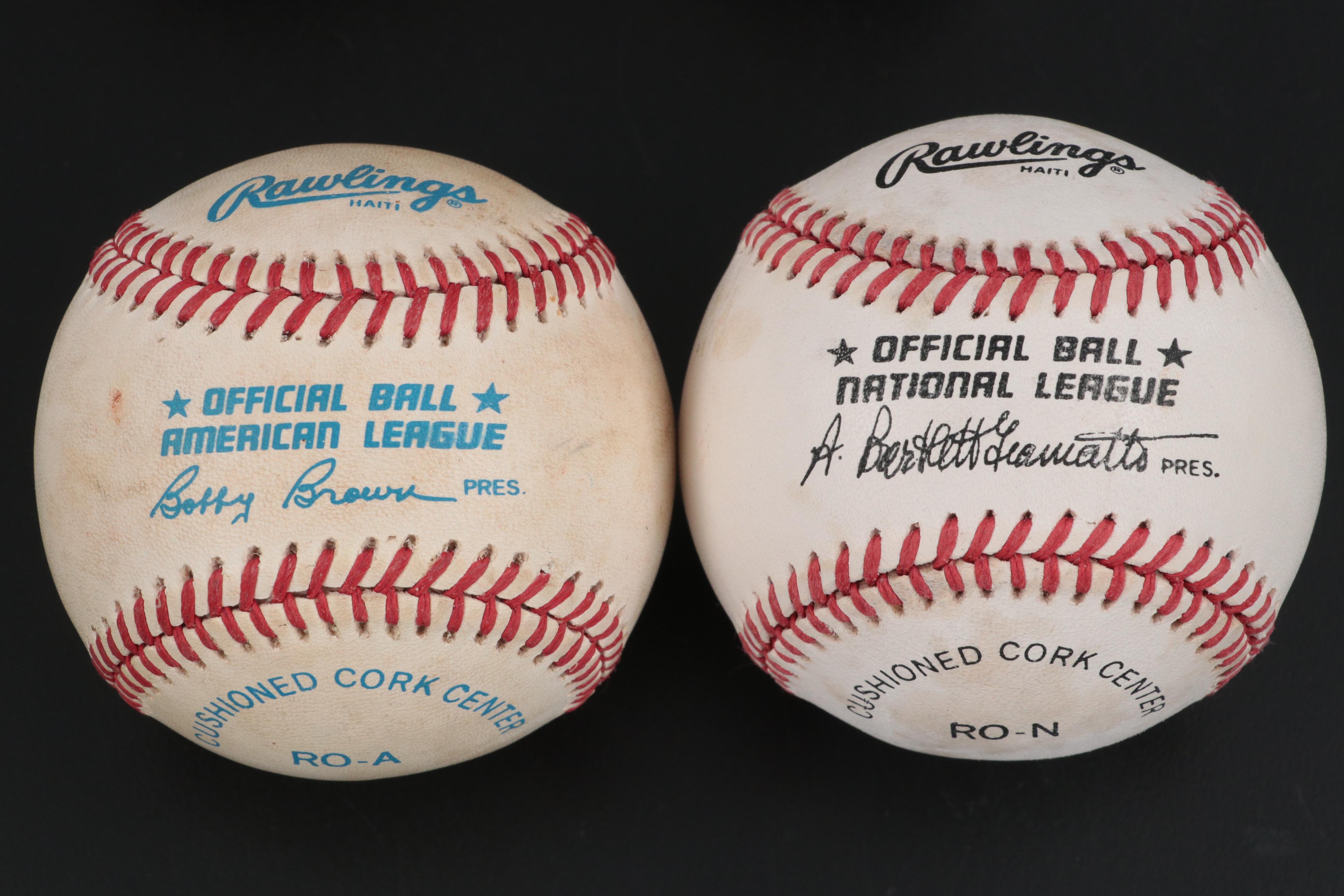 Bob Gibson, Warren Spahn, Bob Feller and Gaylord Perry Signed Rawlings ...