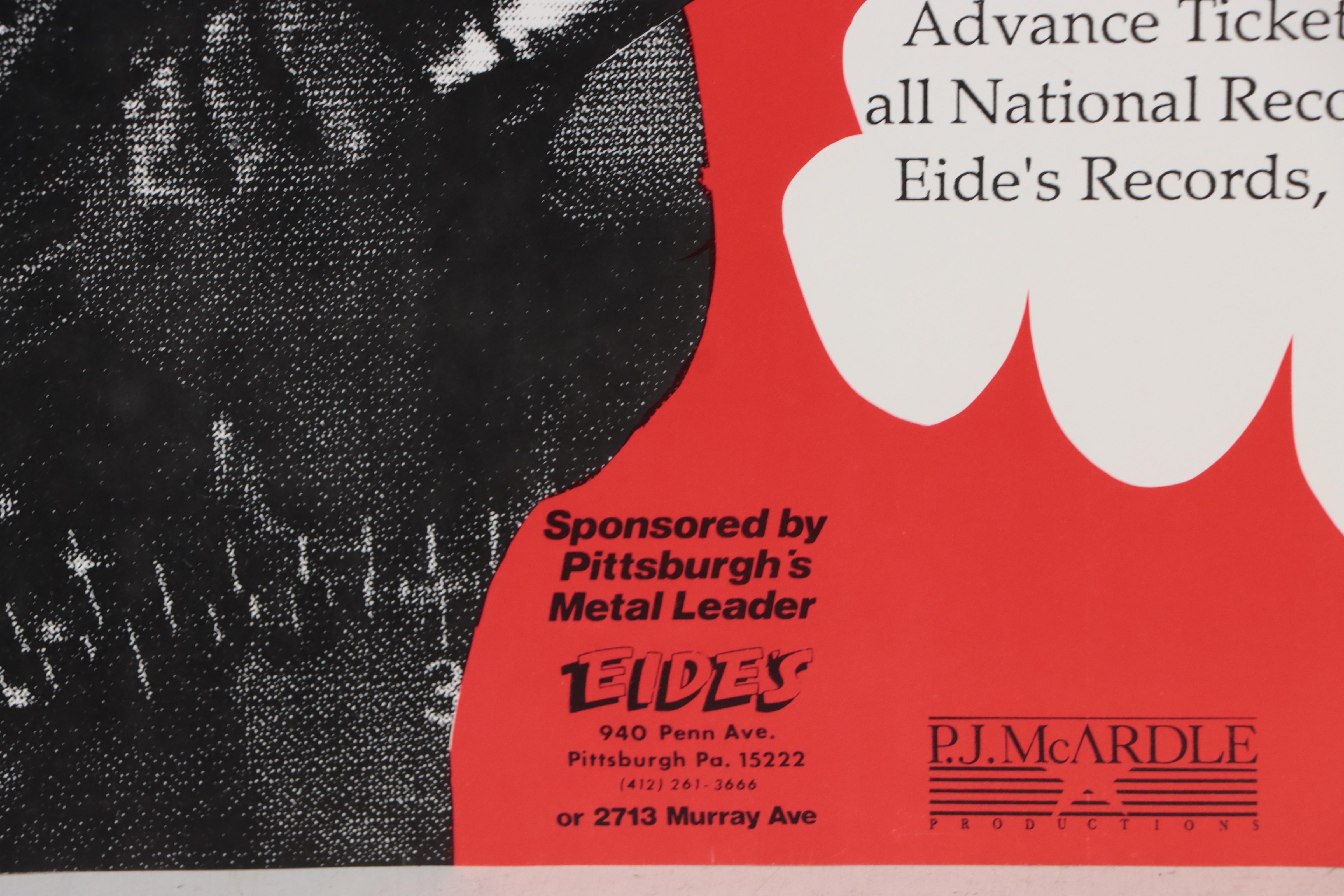 1988 Megadeth Pittsburgh Concert Poster | EBTH