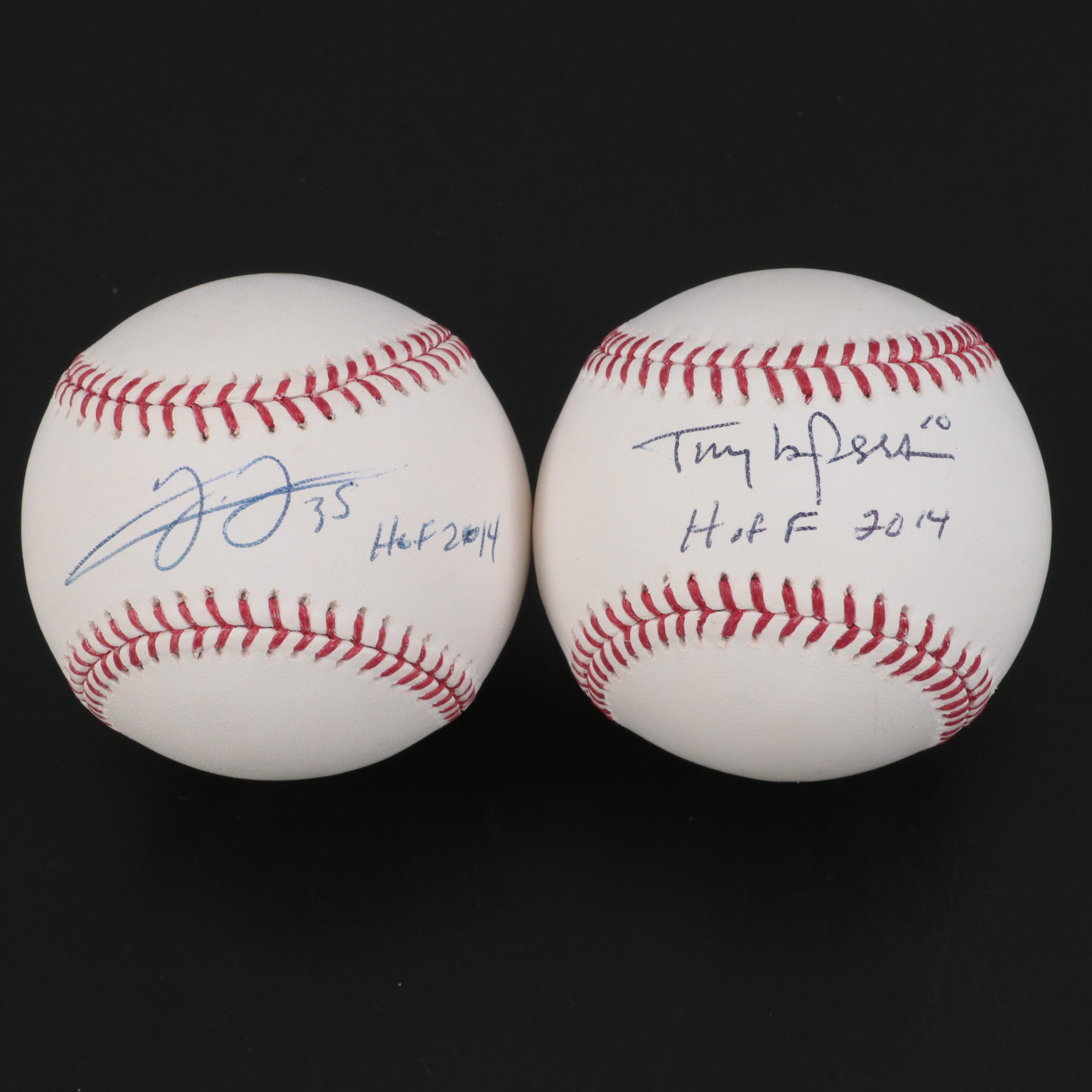 Frank Thomas and Tony LaRussa Signed "2014 HOF" Inscribed Rawlings ...
