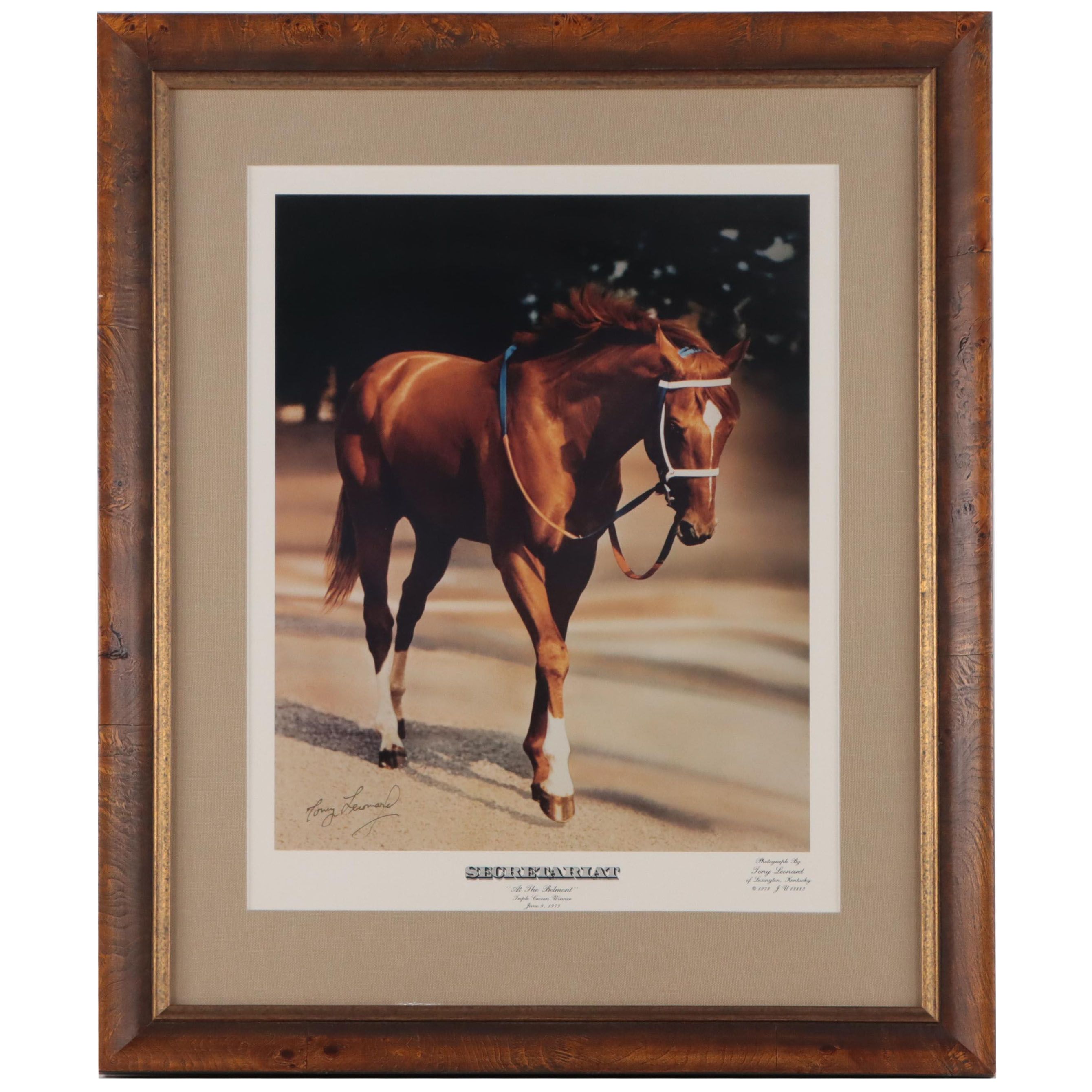 Tony Leonard Offset Lithograph "Secretariat: At the Belmont," 1973 | EBTH