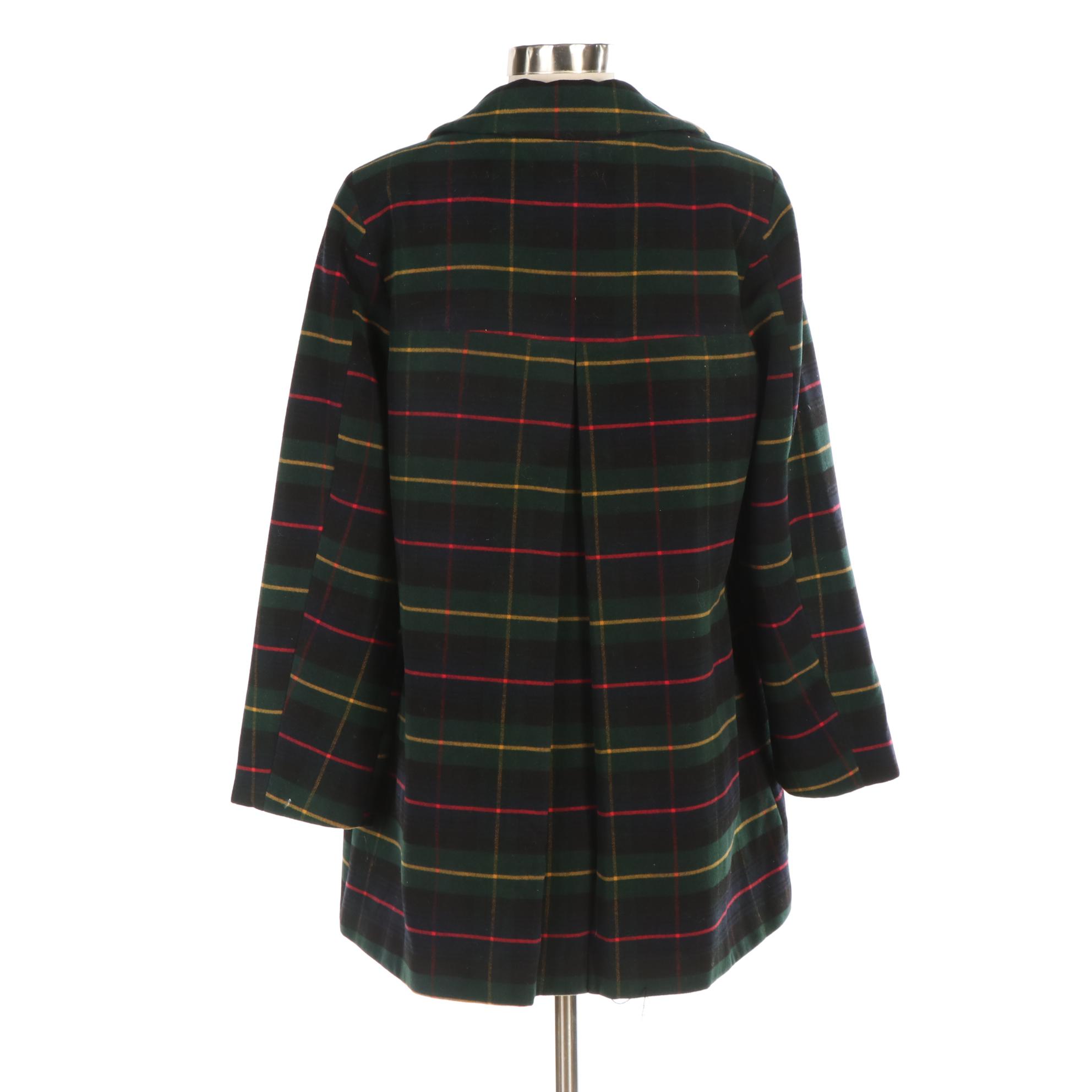 Joan Rivers Plaid Peacoat | EBTH