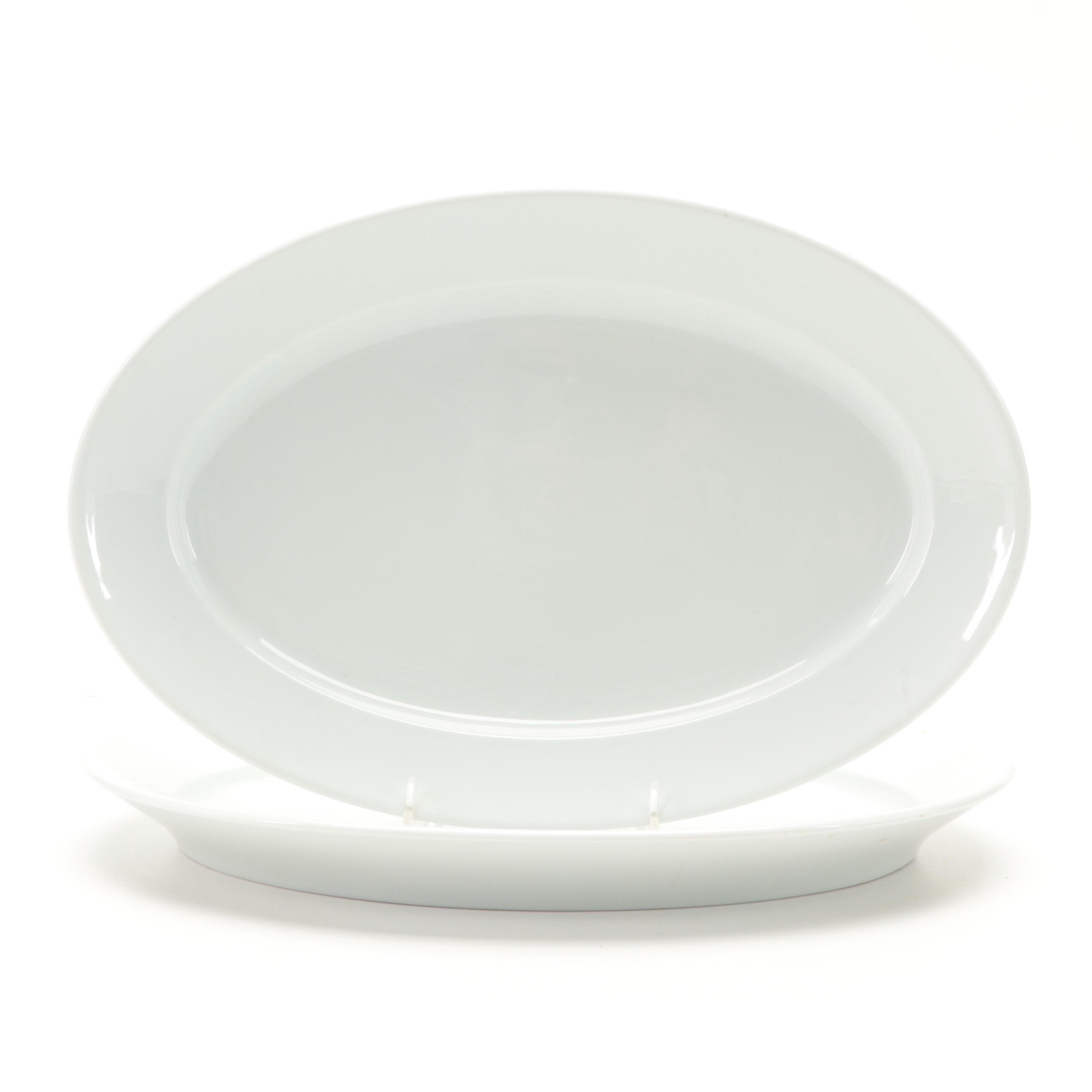 Apilco "Tradition Blue" Porcelain Dinnerware with Sferra "Acanthus ...