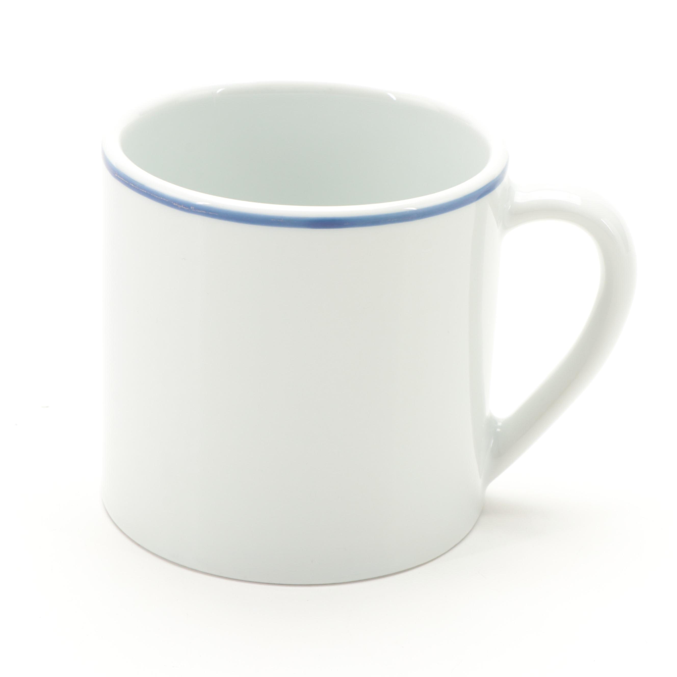 Apilco "Tradition Blue" Porcelain Dinnerware with Sferra "Acanthus ...