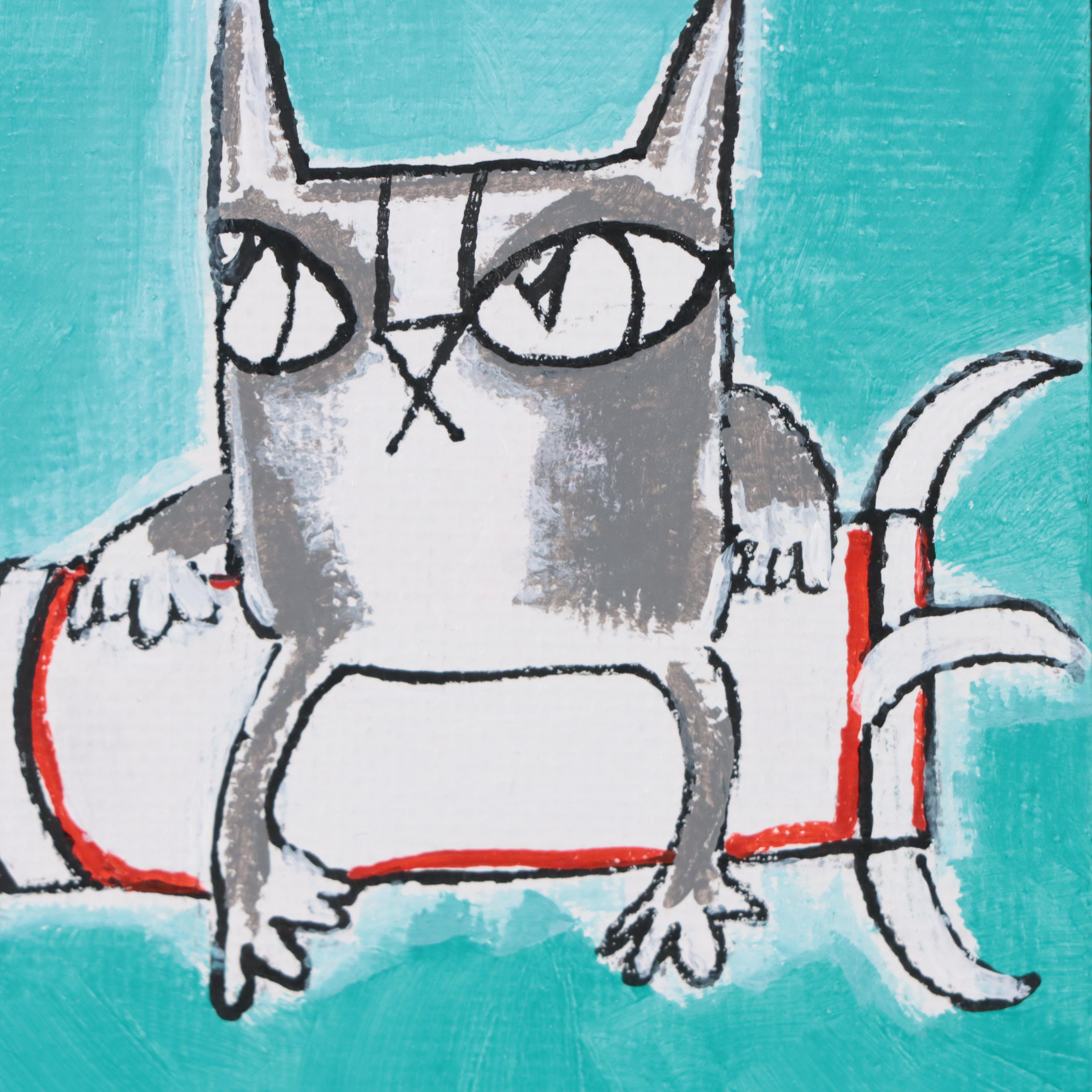 Samantha McLean Acrylic Paintings of Cats, 2021 | EBTH