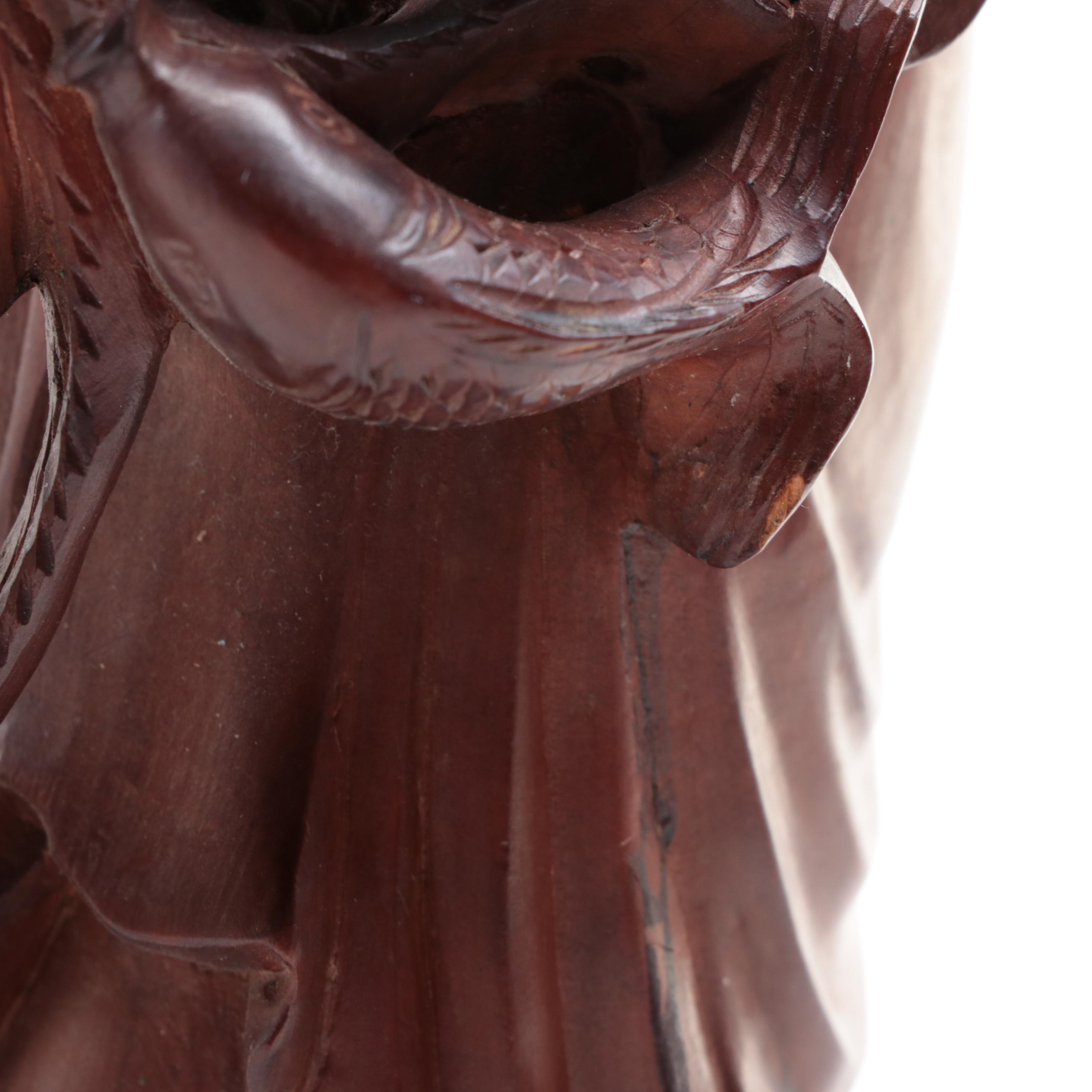 Chinese Shou Lao Root Carved Figurine | EBTH