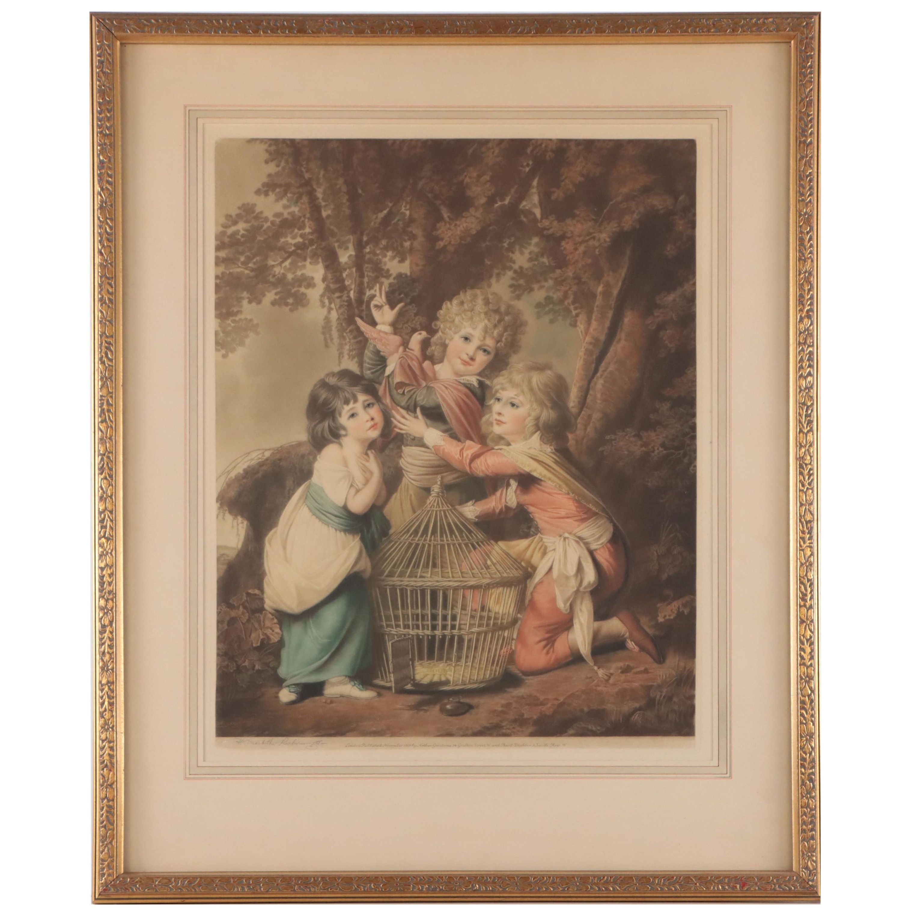 Henry Macbeth-Raeburn Mezzotint "The Synnot Children," Circa 1919 | EBTH