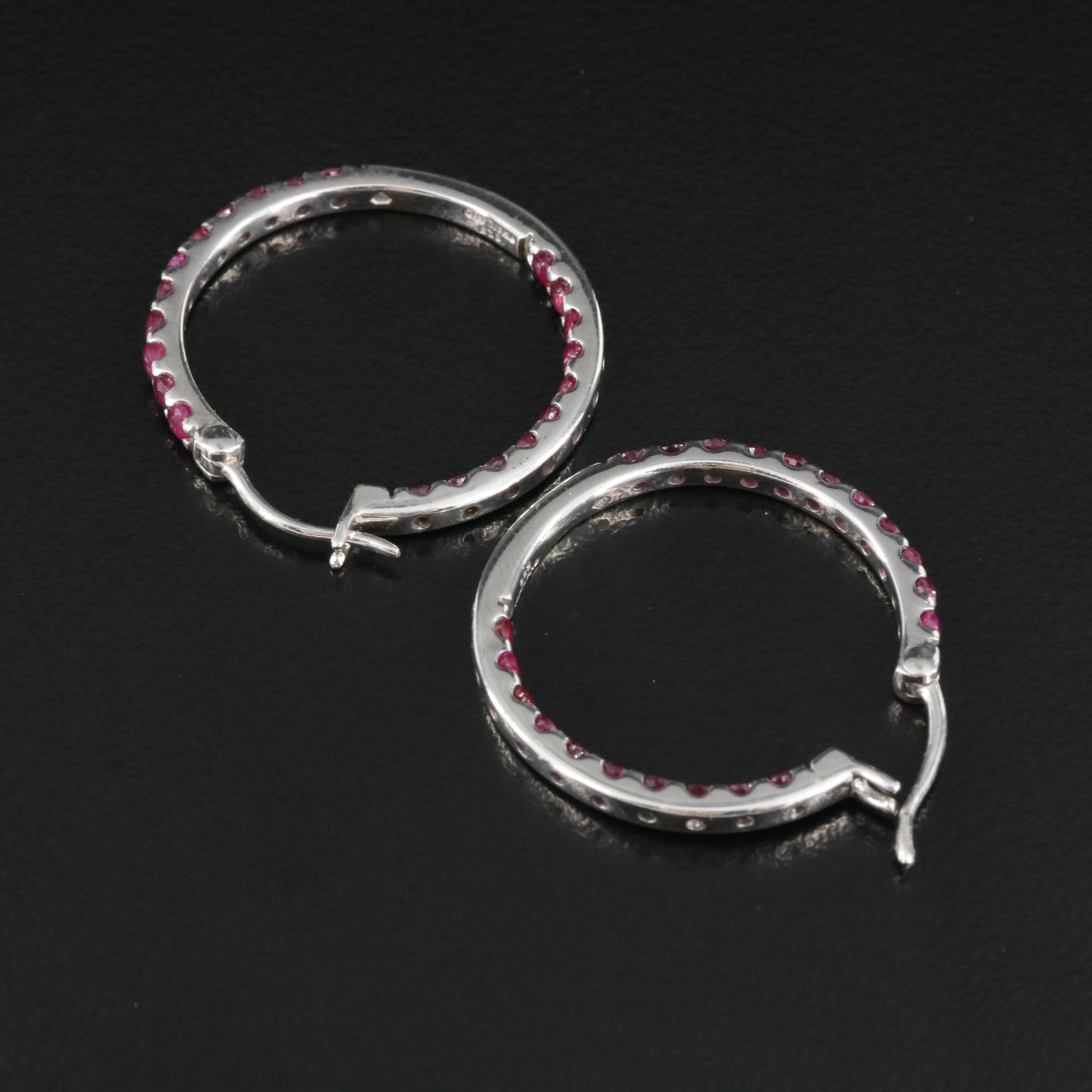 Sterling Ruby Inside-Out Hoop Earrings | EBTH