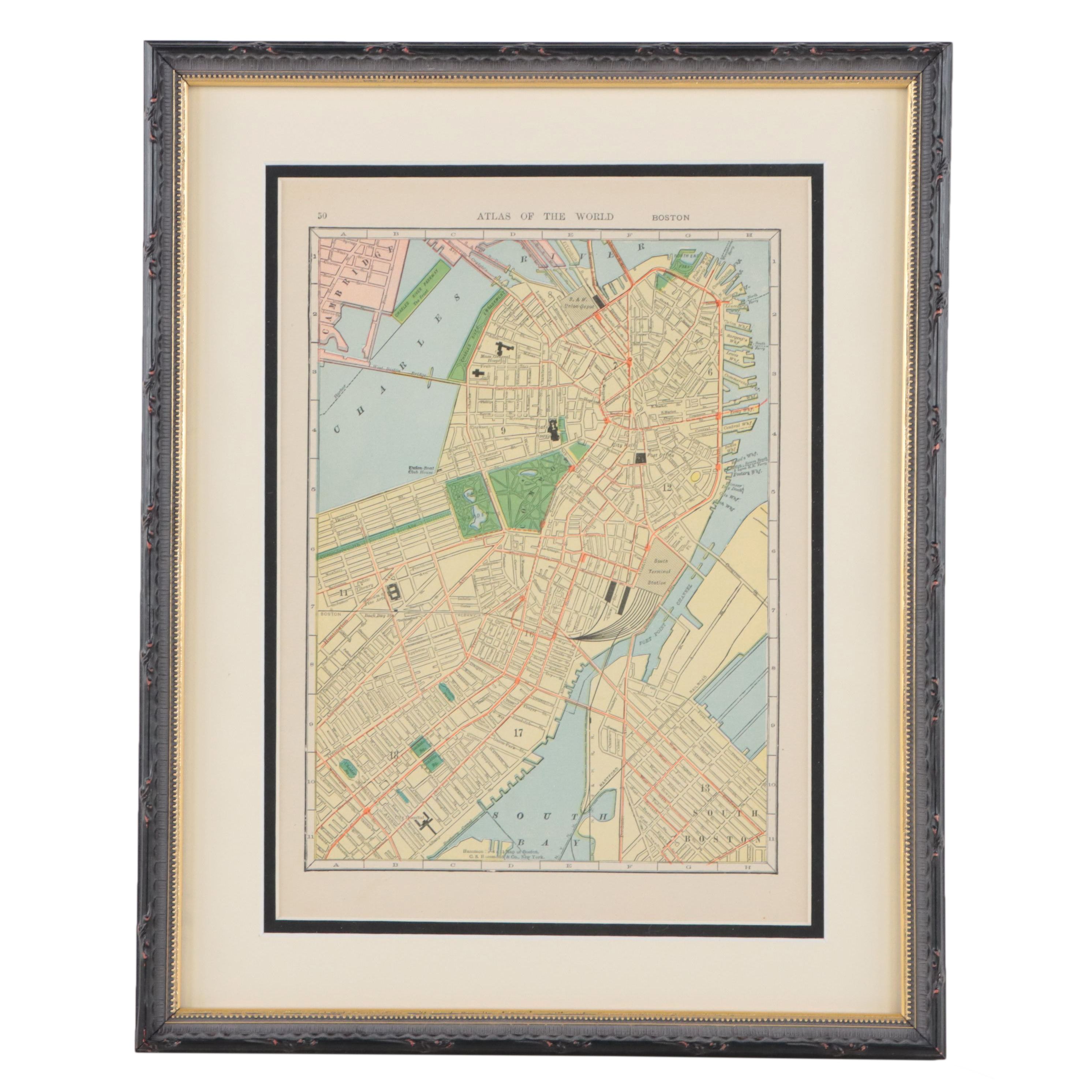 C.S. Hammond & Co. Map of Boston, Early 20th Century | EBTH