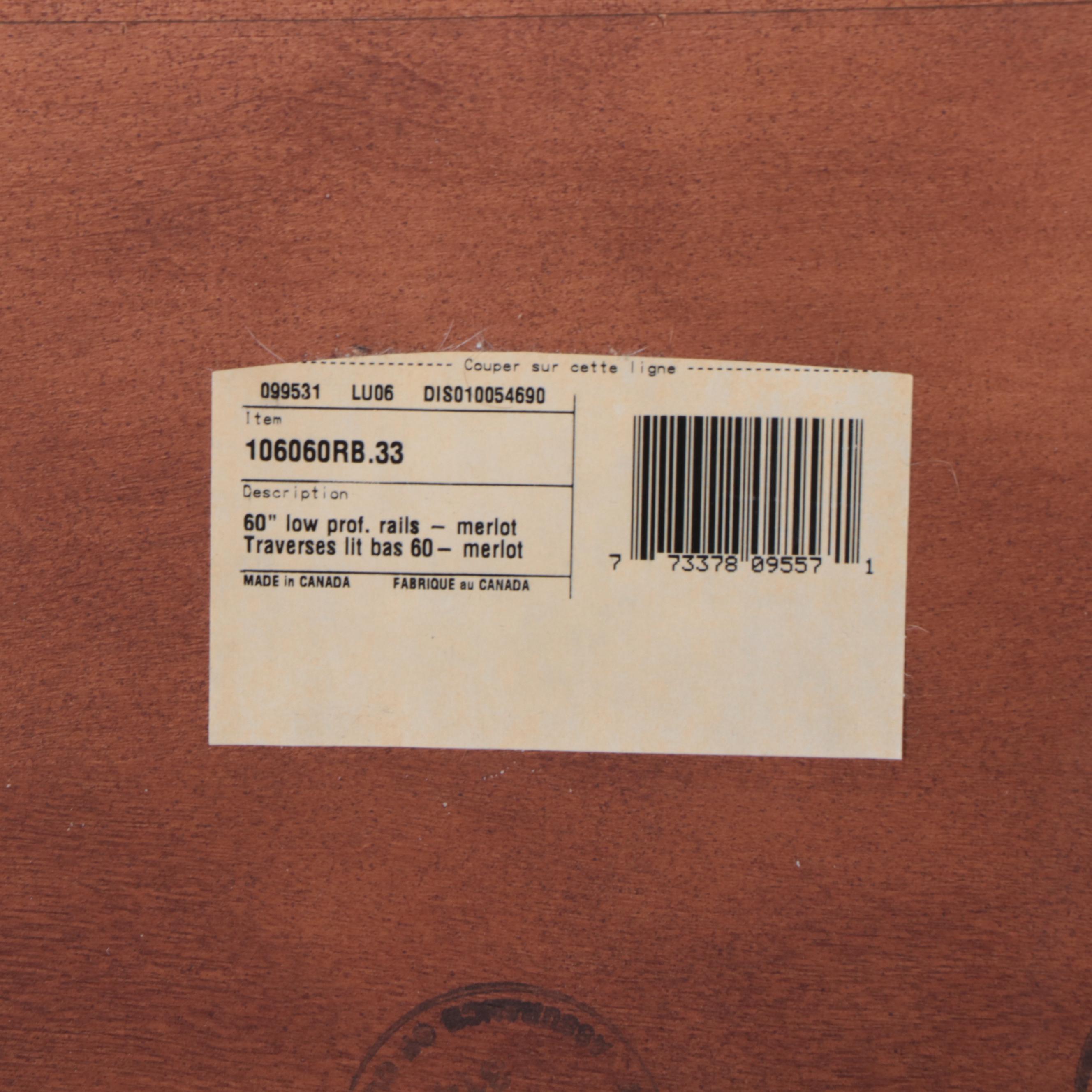 Shermag Inc. Hardwood Queen Size Bed Frame in Merlot Finish | EBTH