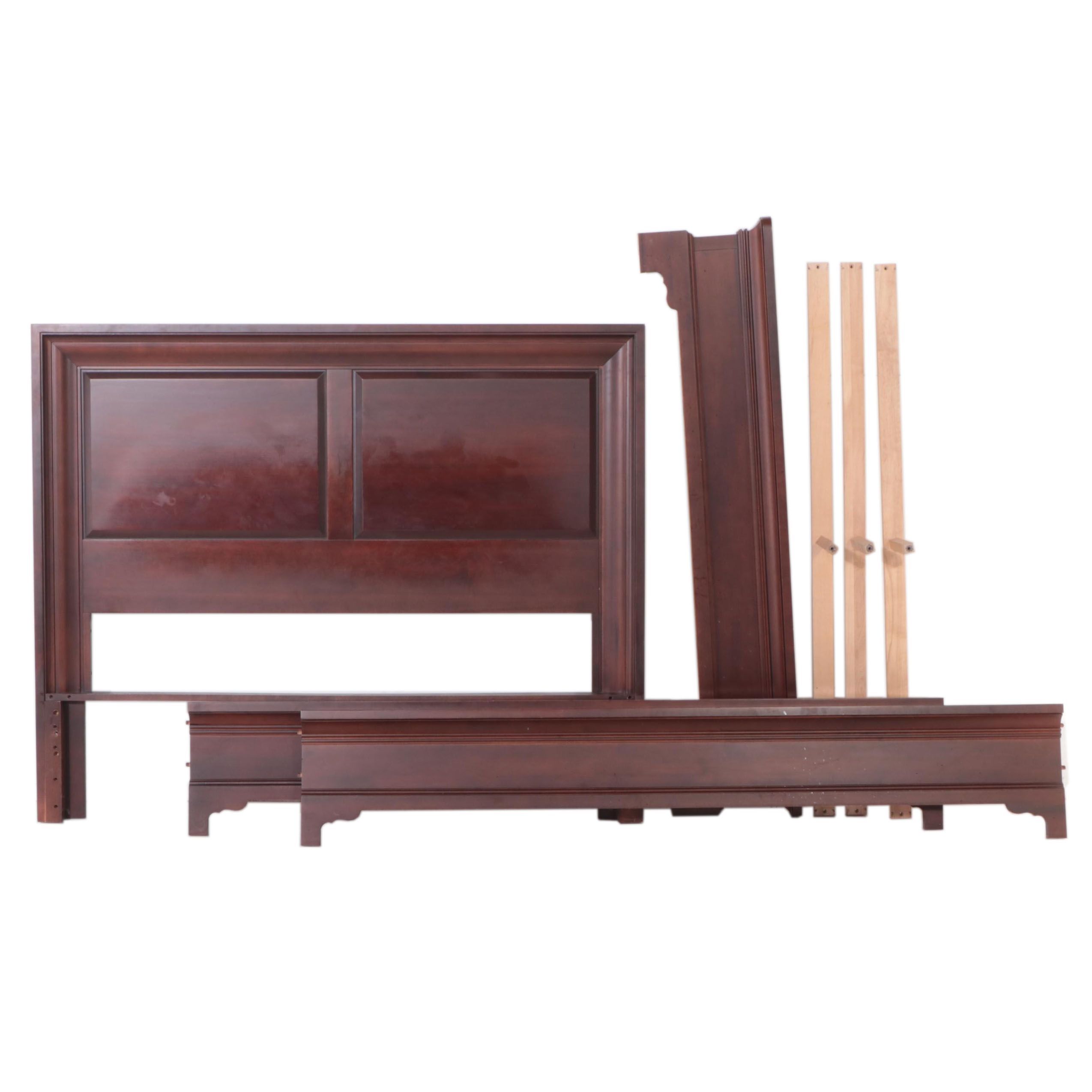 Shermag Inc. Hardwood Queen Size Bed Frame in Merlot Finish | EBTH