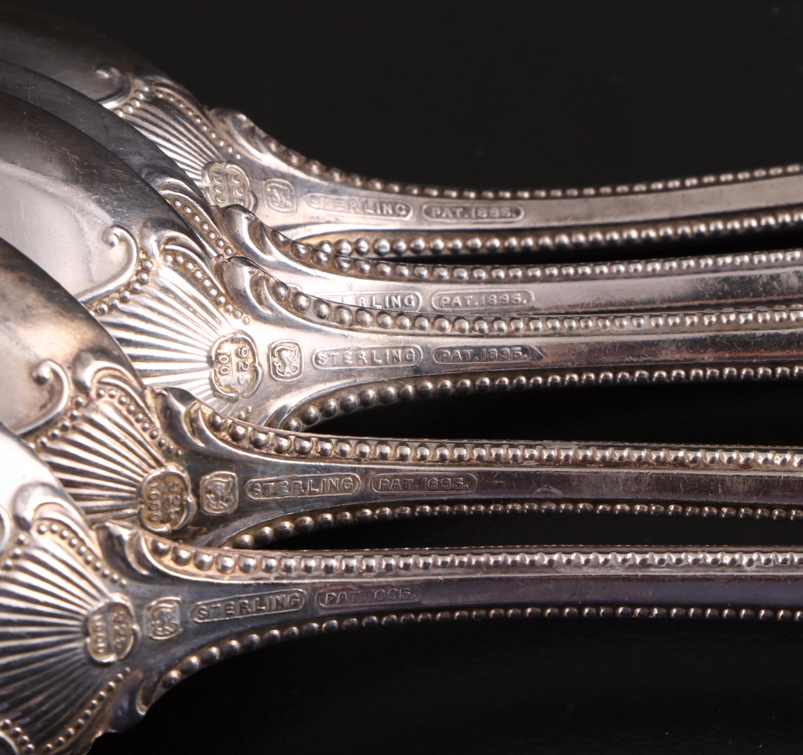 Towle "Old Colonial" Sterling Silver Flatware with Coin Silver Ladle ...