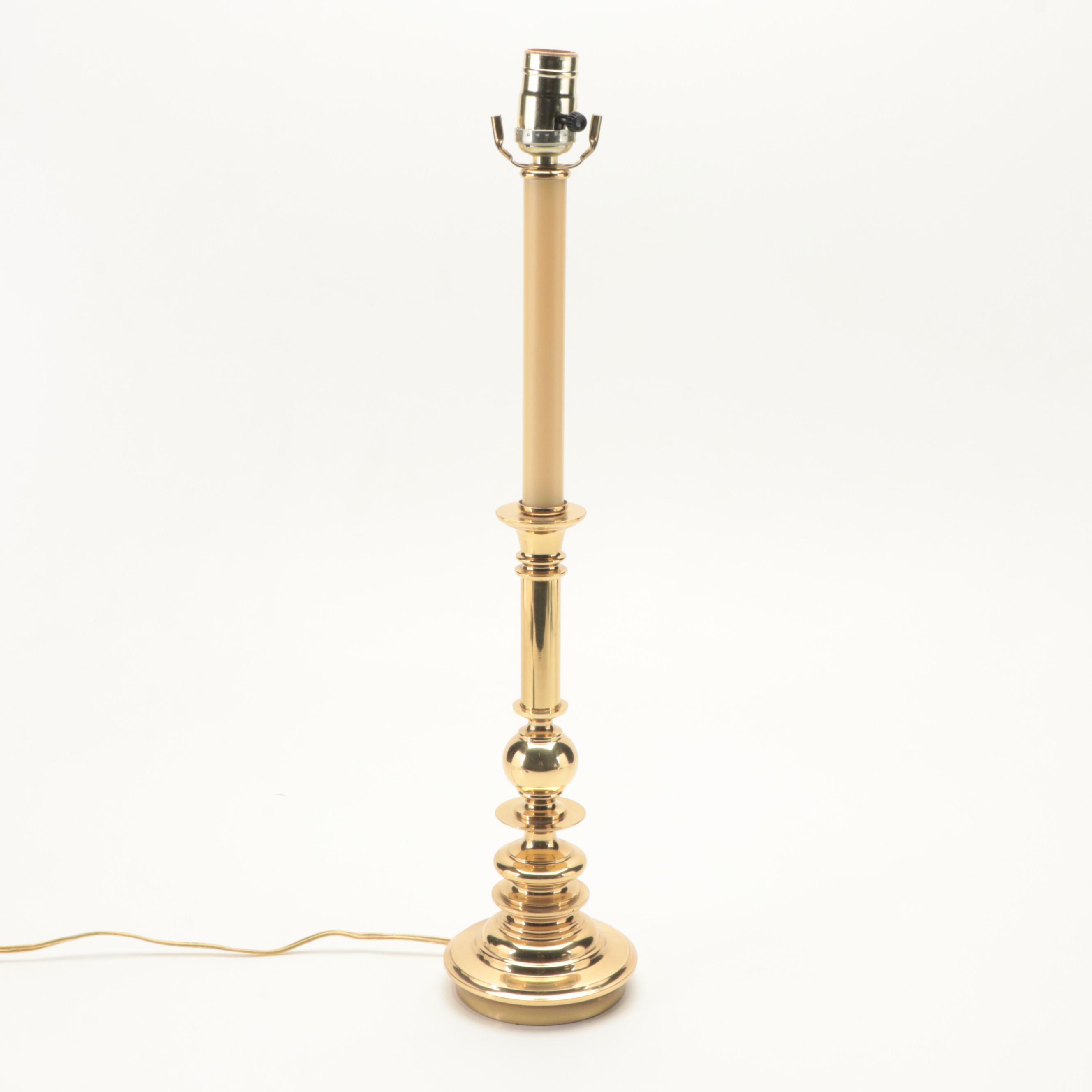 Colonial Style Brass Candlestick Buffet Lamp with Chamberstick Lamp | EBTH