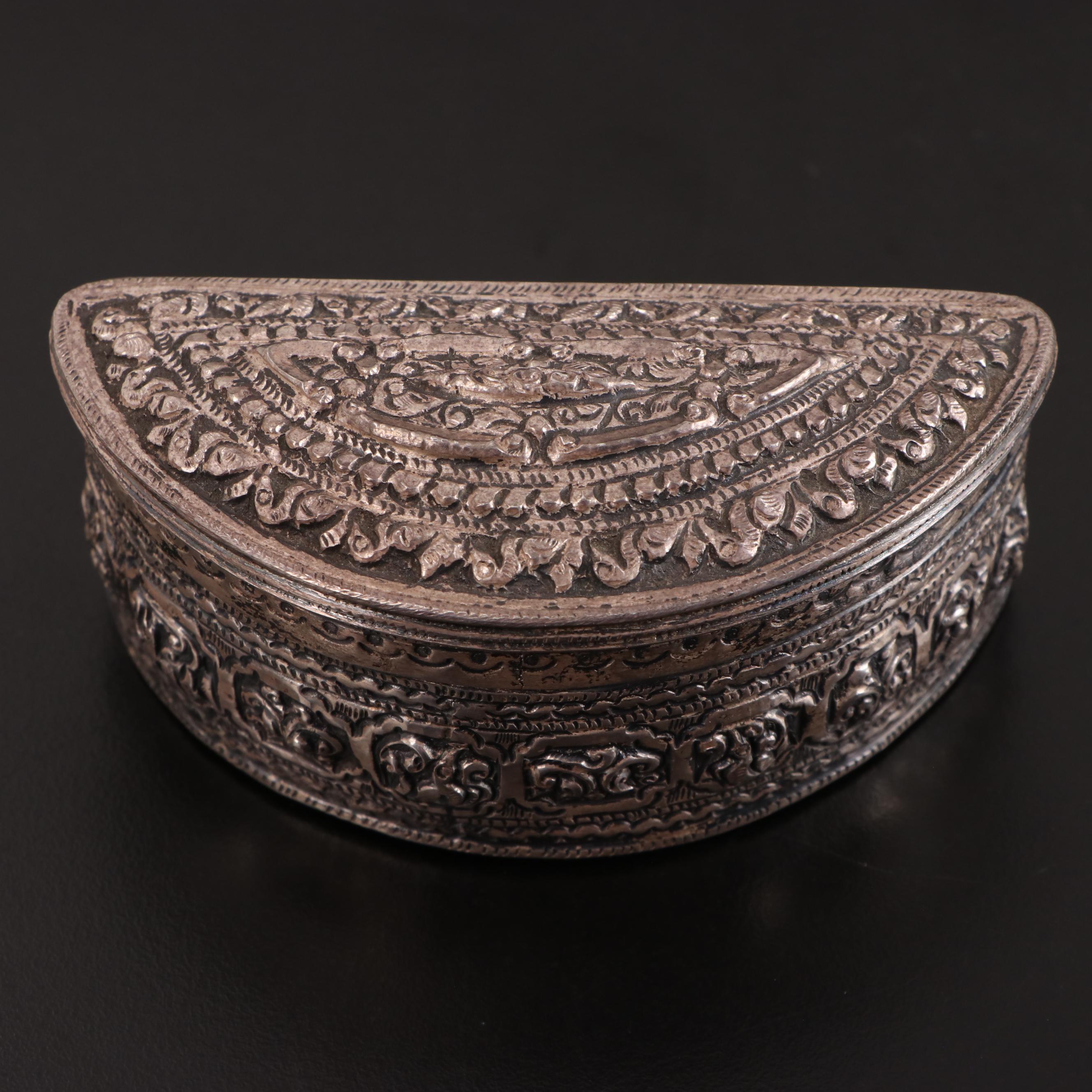 Burmese Sterling Silver Betel Lime Boxes | EBTH