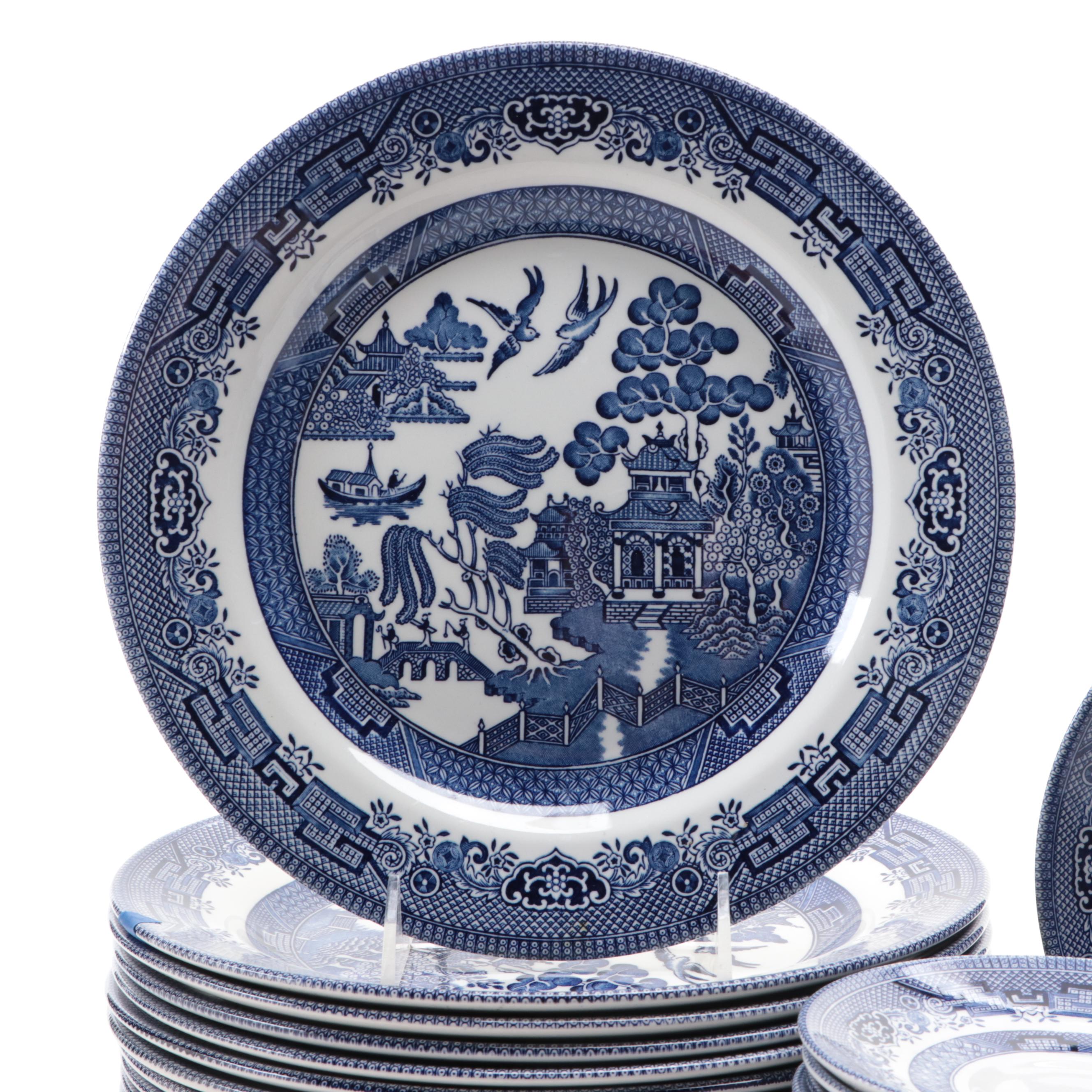 Churchill "Blue Willow" Stoneware Dinnerware, Mid to Late 20th Century ...