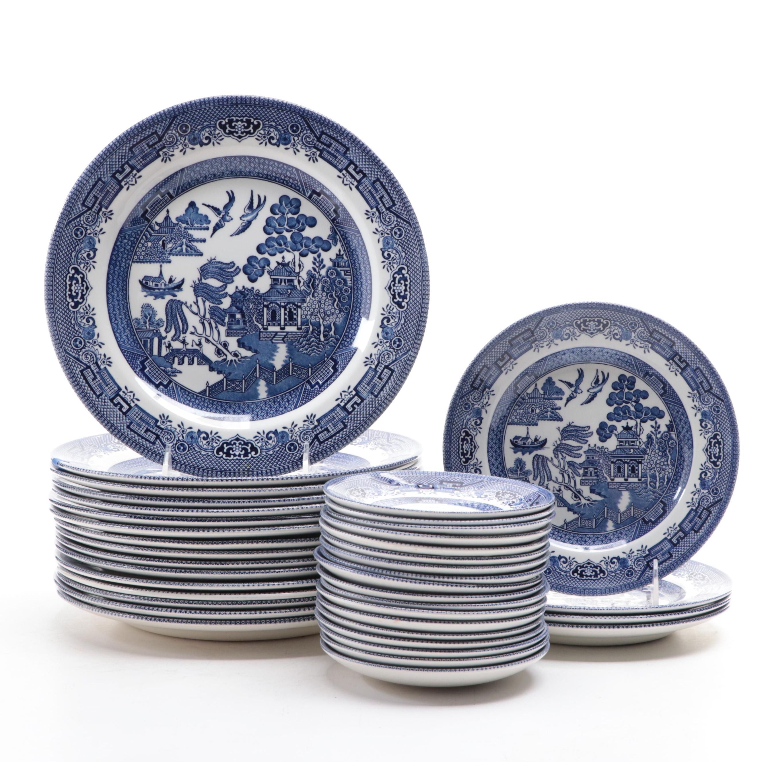 Churchill "Blue Willow" Stoneware Dinnerware, Mid to Late 20th Century ...
