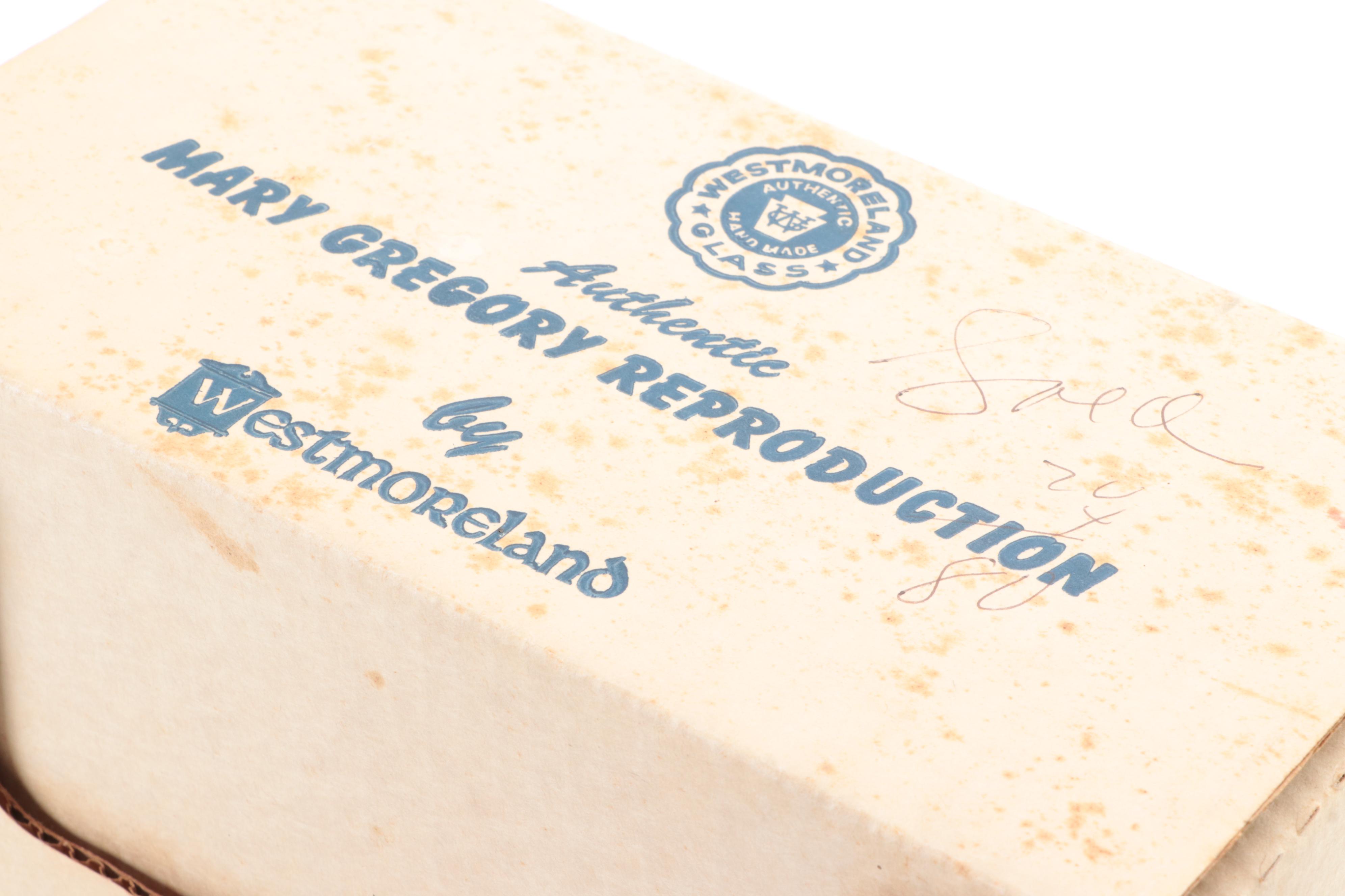 Westmoreland "Mary Gregory Reproduction" Plates and Other Cruet, 20th ...