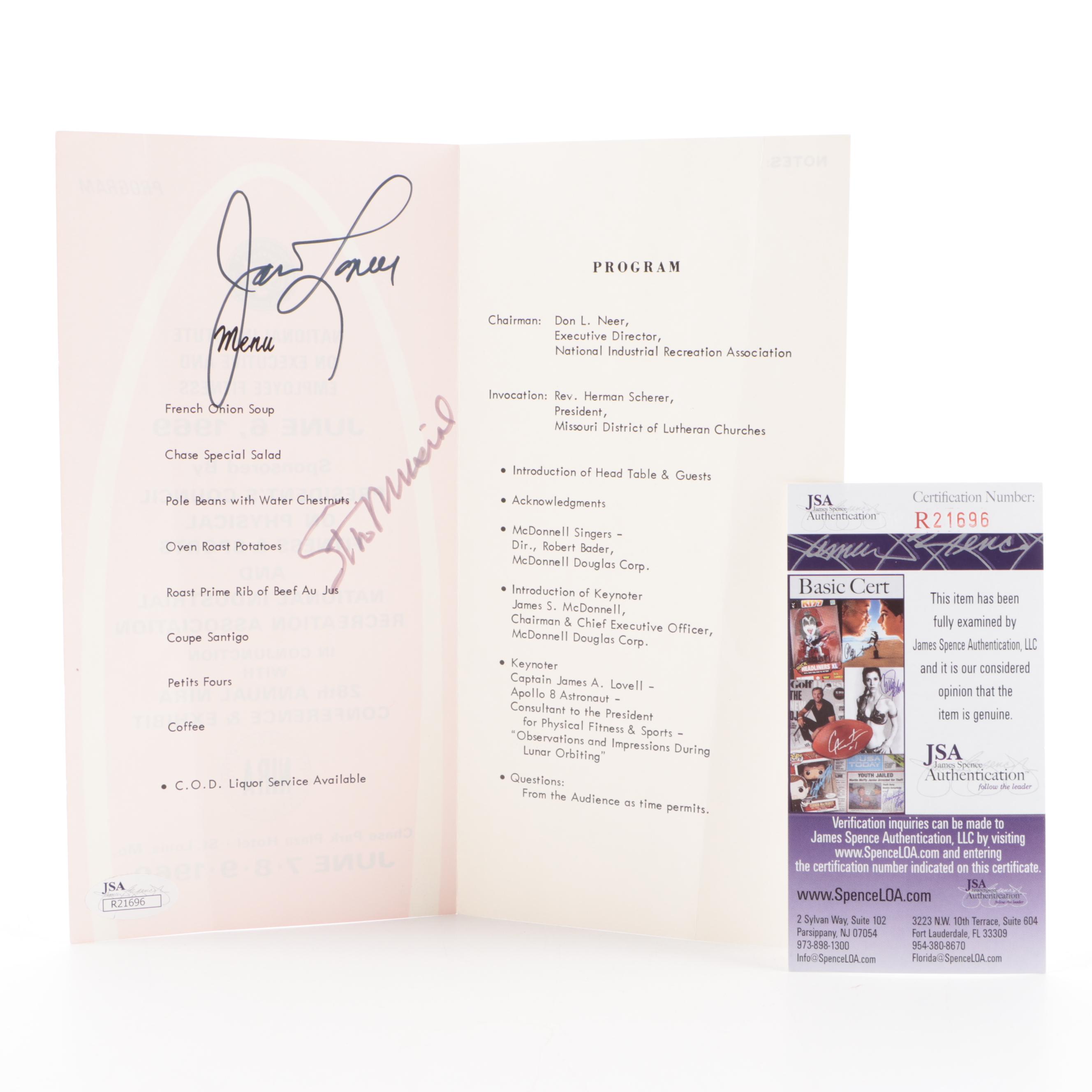 Astronaut James Lovell and MLB's Stan Musial Signed 1969 NIRA ...