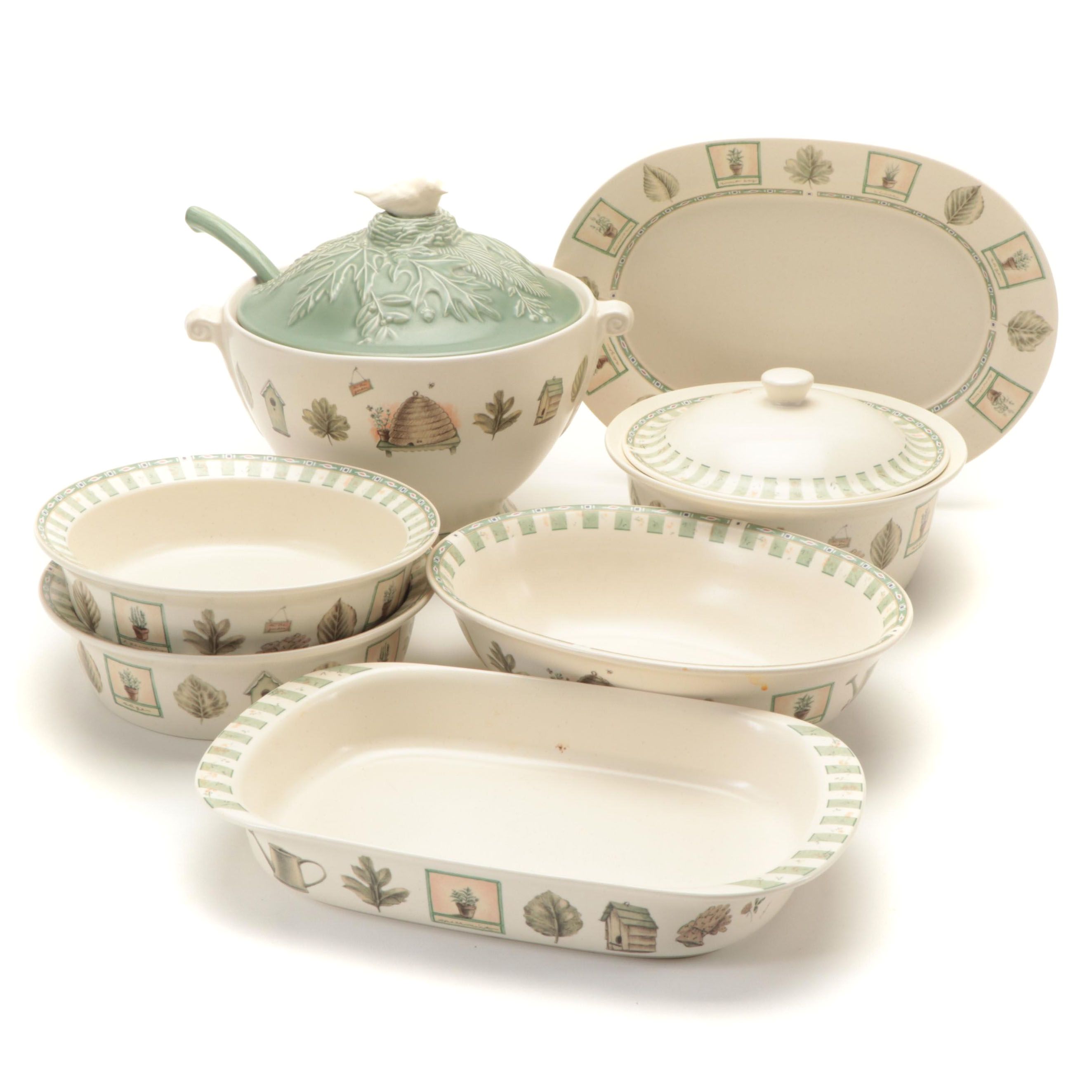 Pfaltzgraff Portfolio "Naturewood" Stoneware Table Accessories and ...