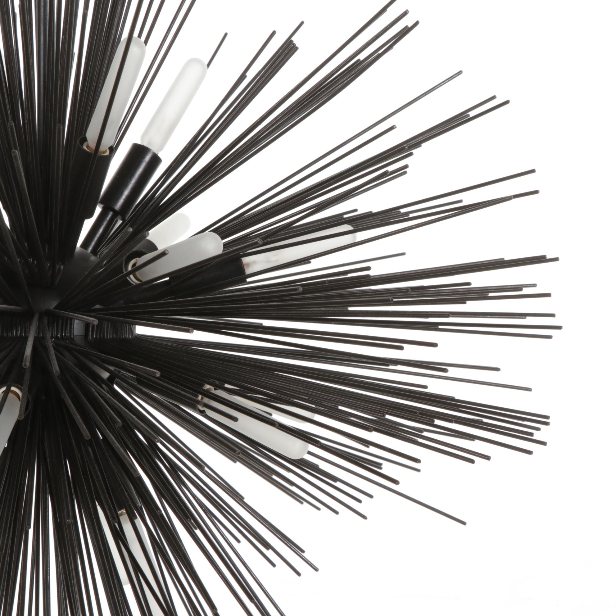 Visual Comfort "Strada" Sputnik Style Chandelier in Aged Iron Finish | EBTH
