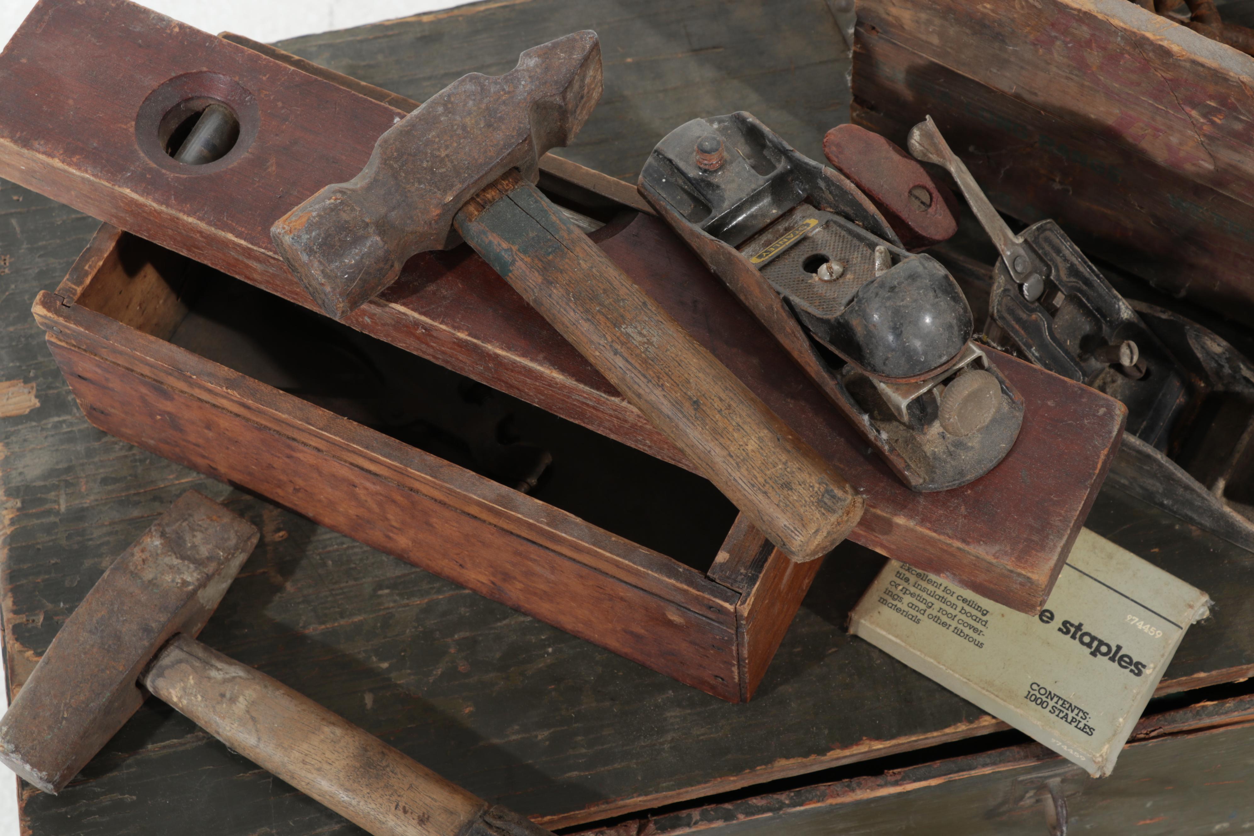 Wooden Trunk, Tools, and More | EBTH