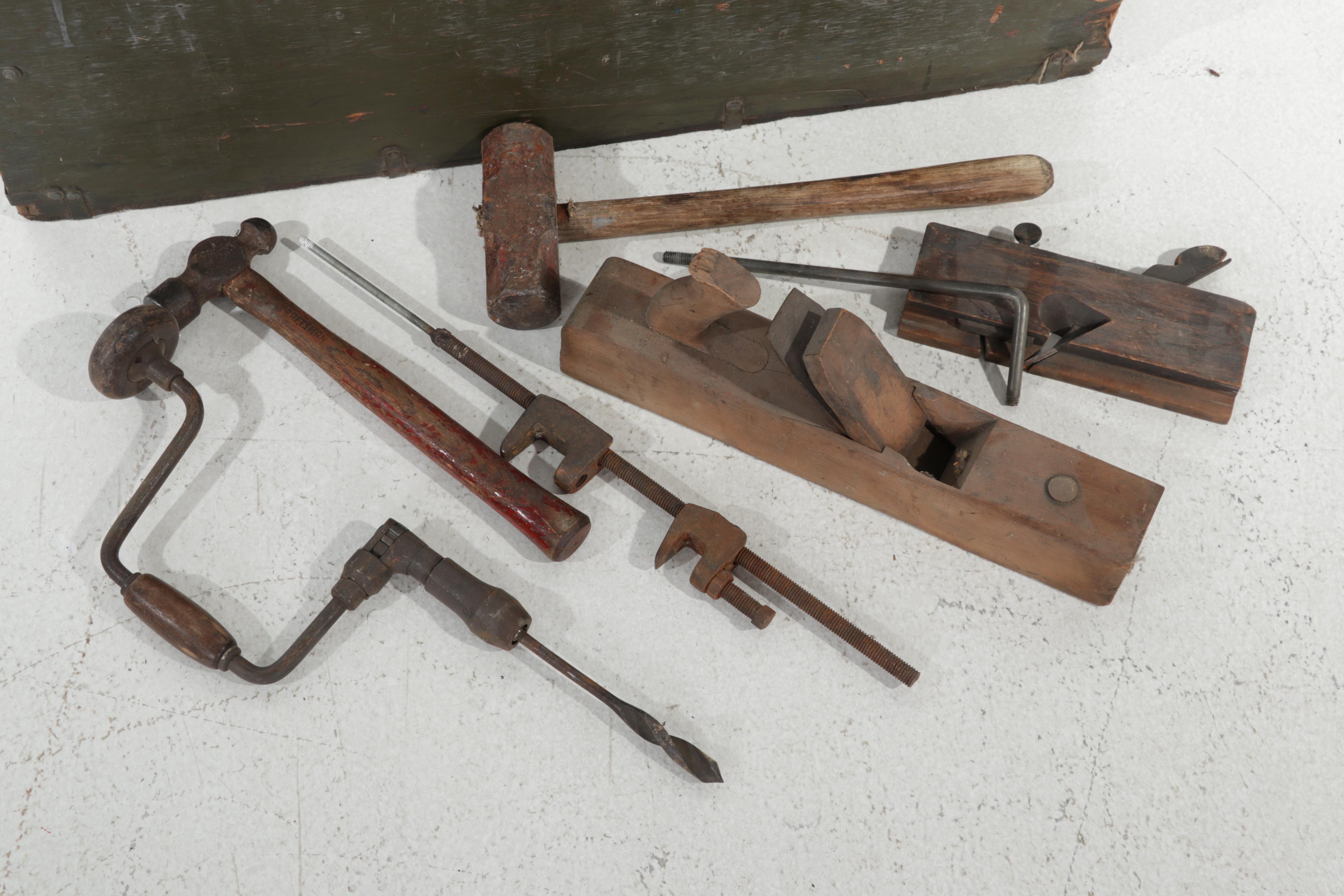 Wooden Trunk, Tools, and More | EBTH