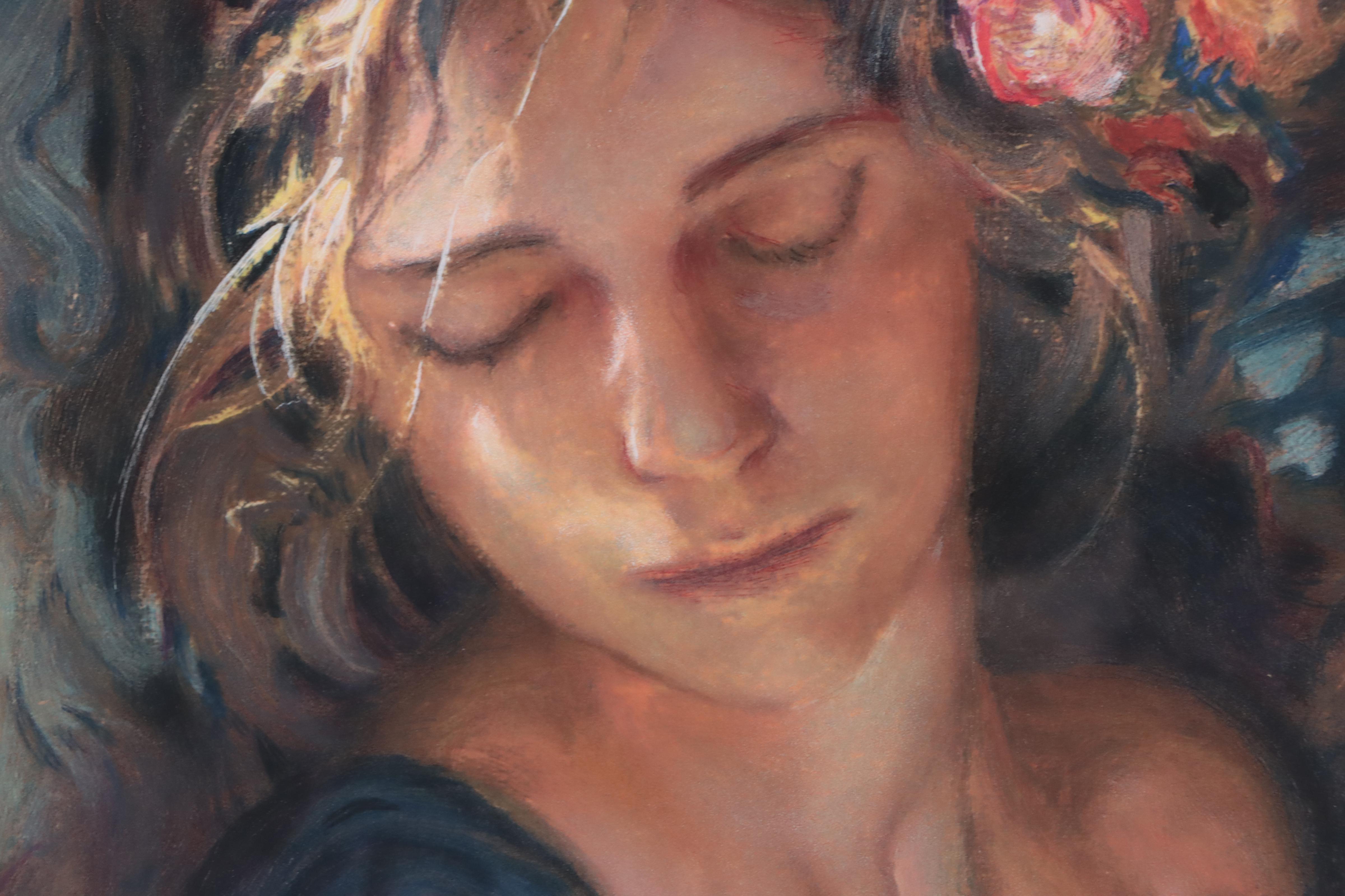 Jose Royo Serigraph of Female Portrait "Luces y Sombras" | EBTH