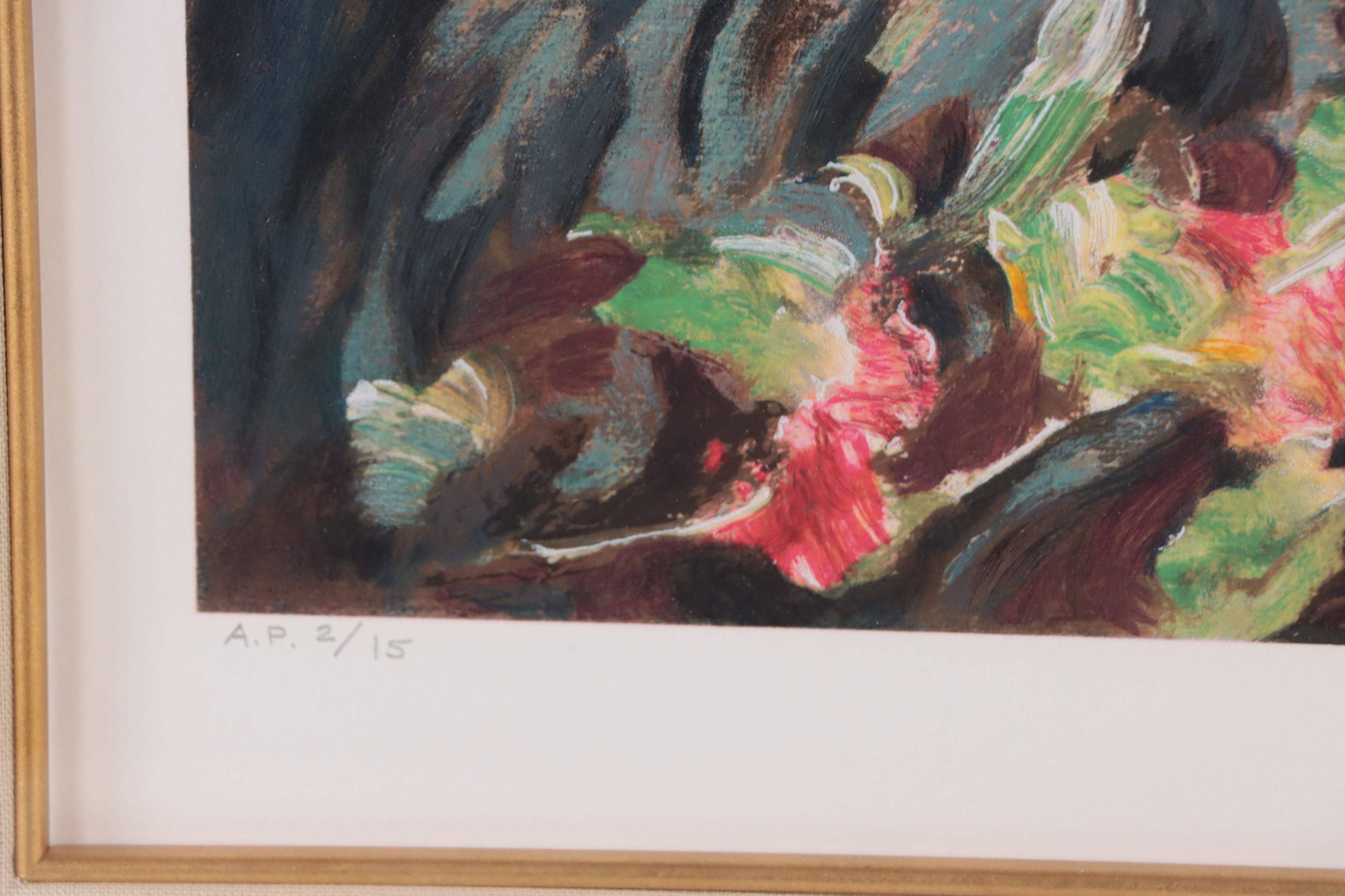 Jose Royo Serigraph of Female Portrait "Luces y Sombras" | EBTH