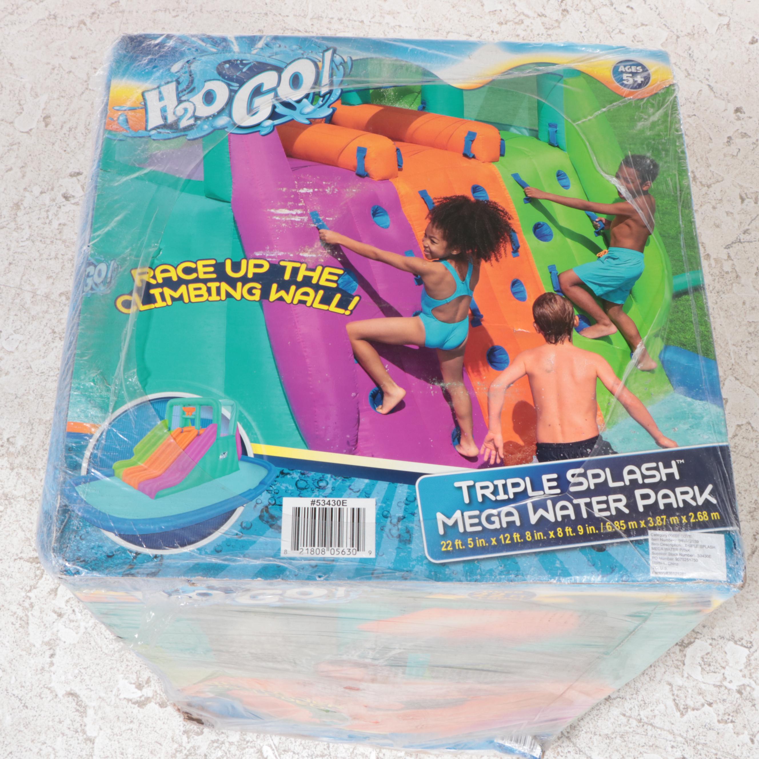 H2OGO! 22' Triple Splash Kids Inflatable Water Park | EBTH