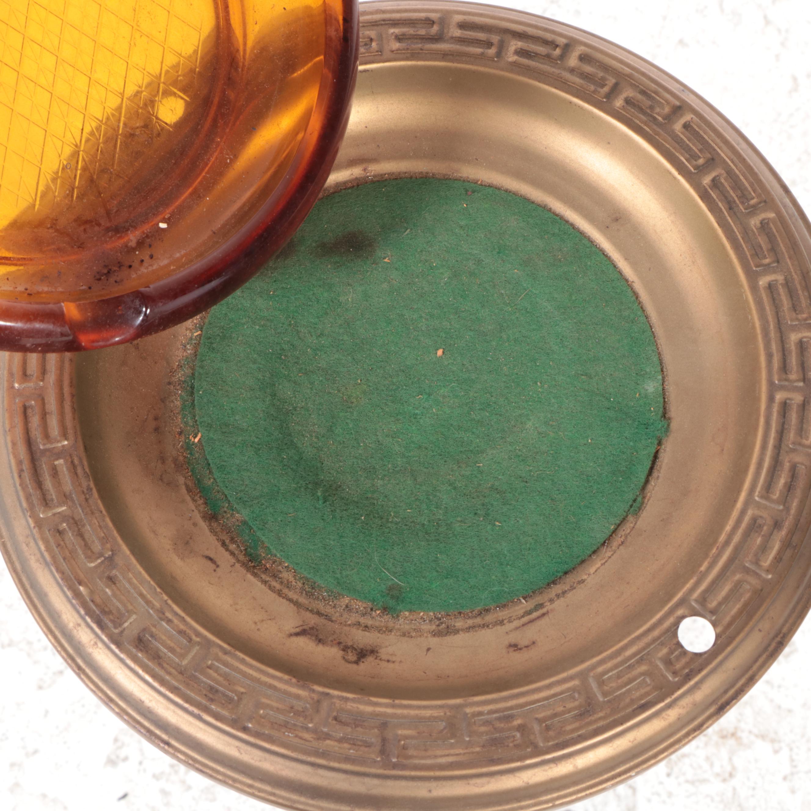 Baroque Style Cast and Gilt Metal Ash Stand, Mid to Late 20th Century ...