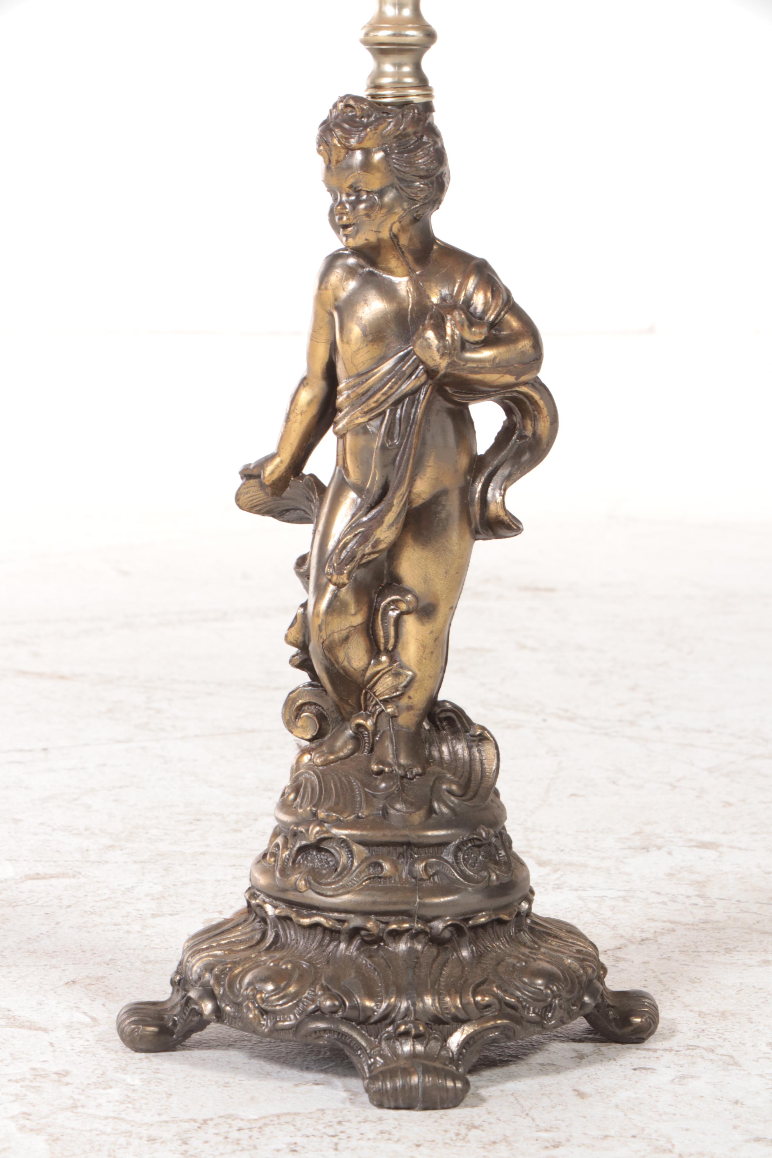 Baroque Style Cast and Gilt Metal Ash Stand, Mid to Late 20th Century ...