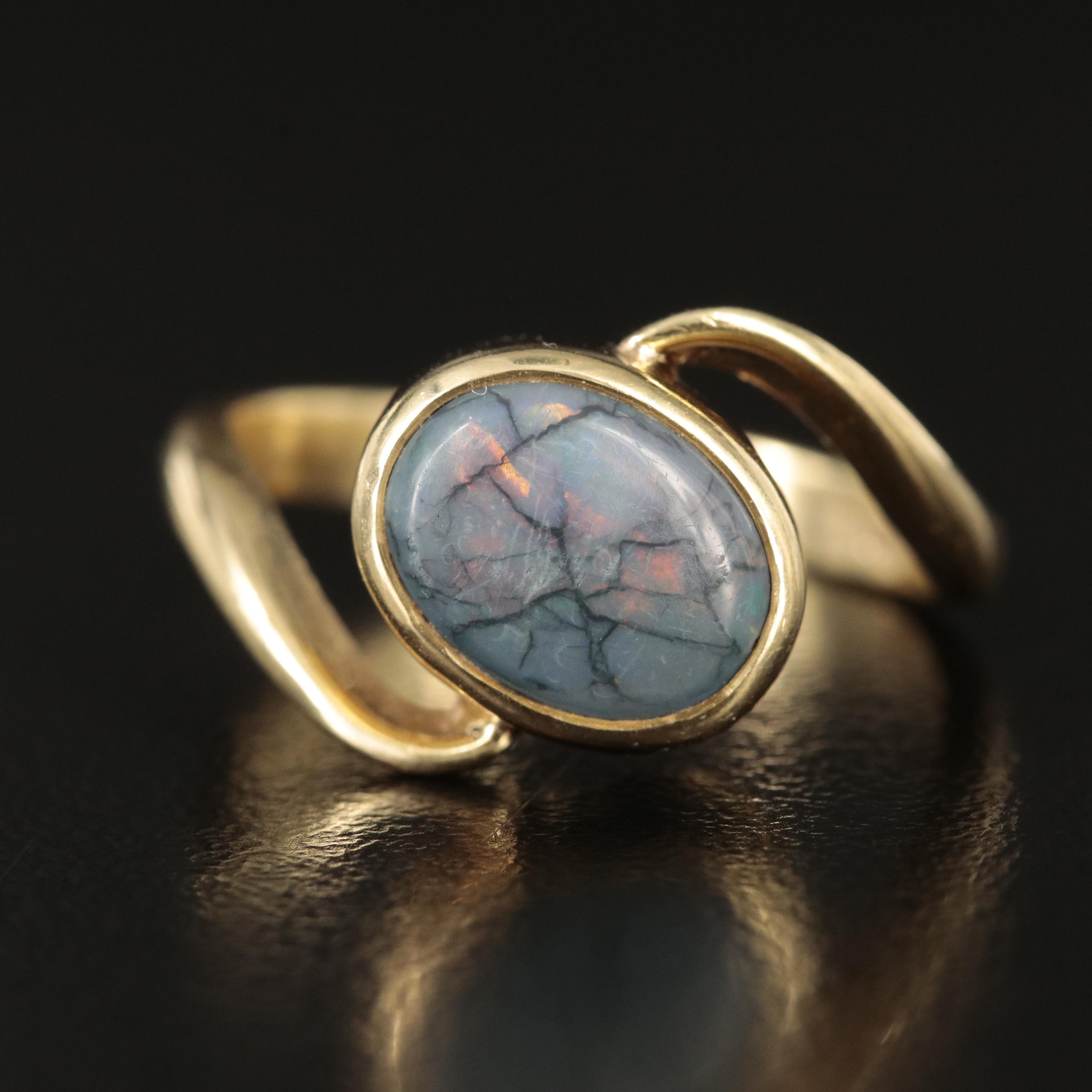 18K Opal Bypass Ring | EBTH