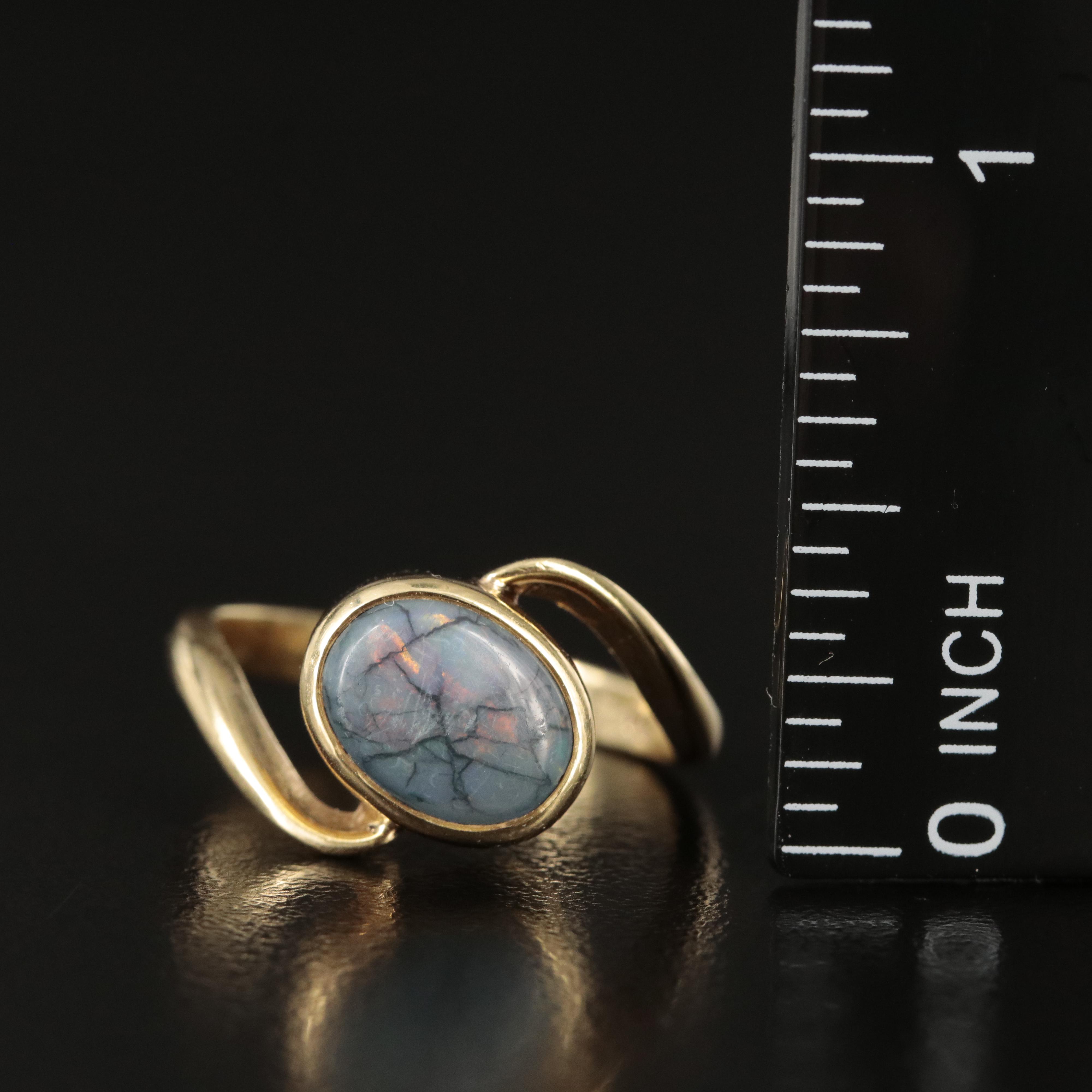 18K Opal Bypass Ring | EBTH