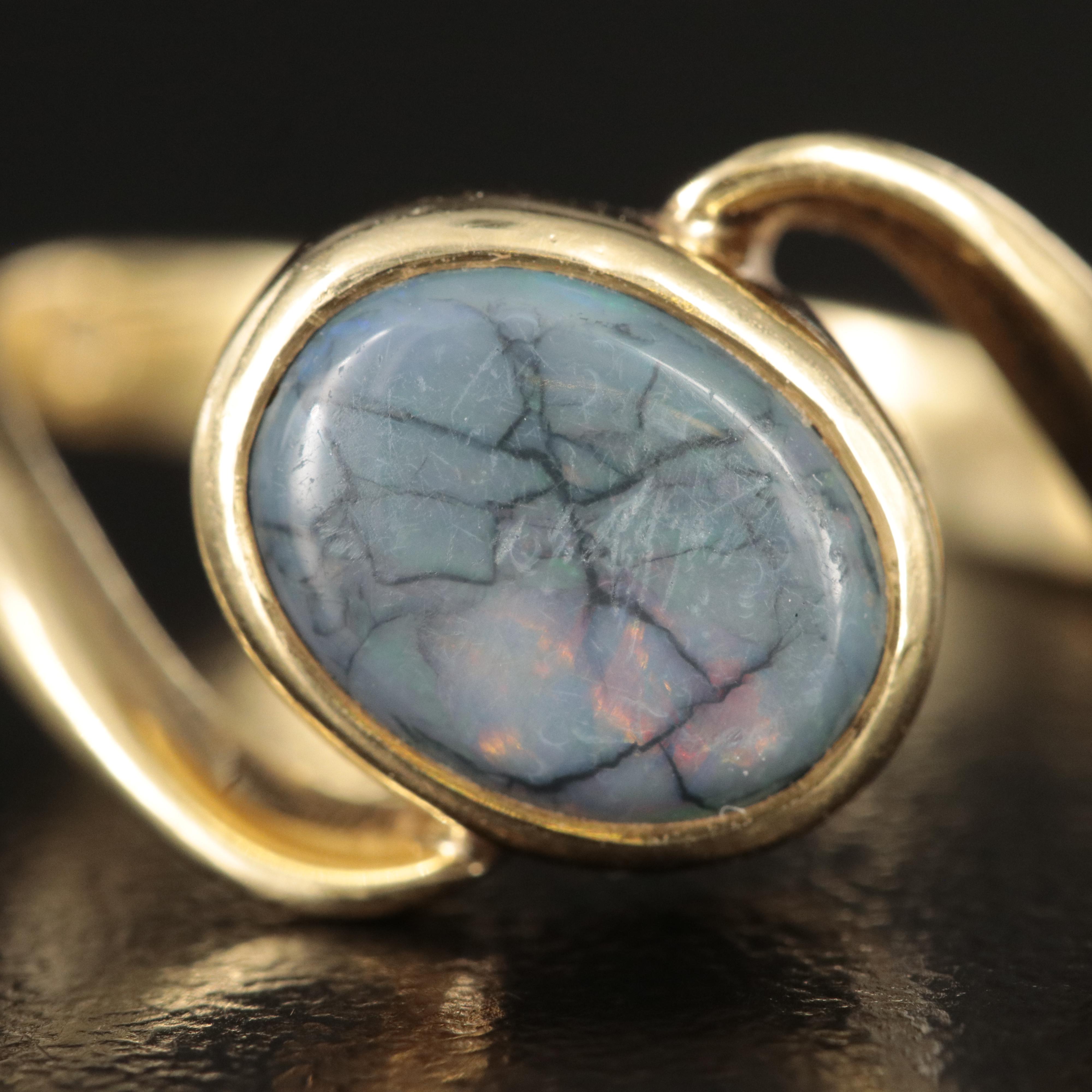 18K Opal Bypass Ring | EBTH