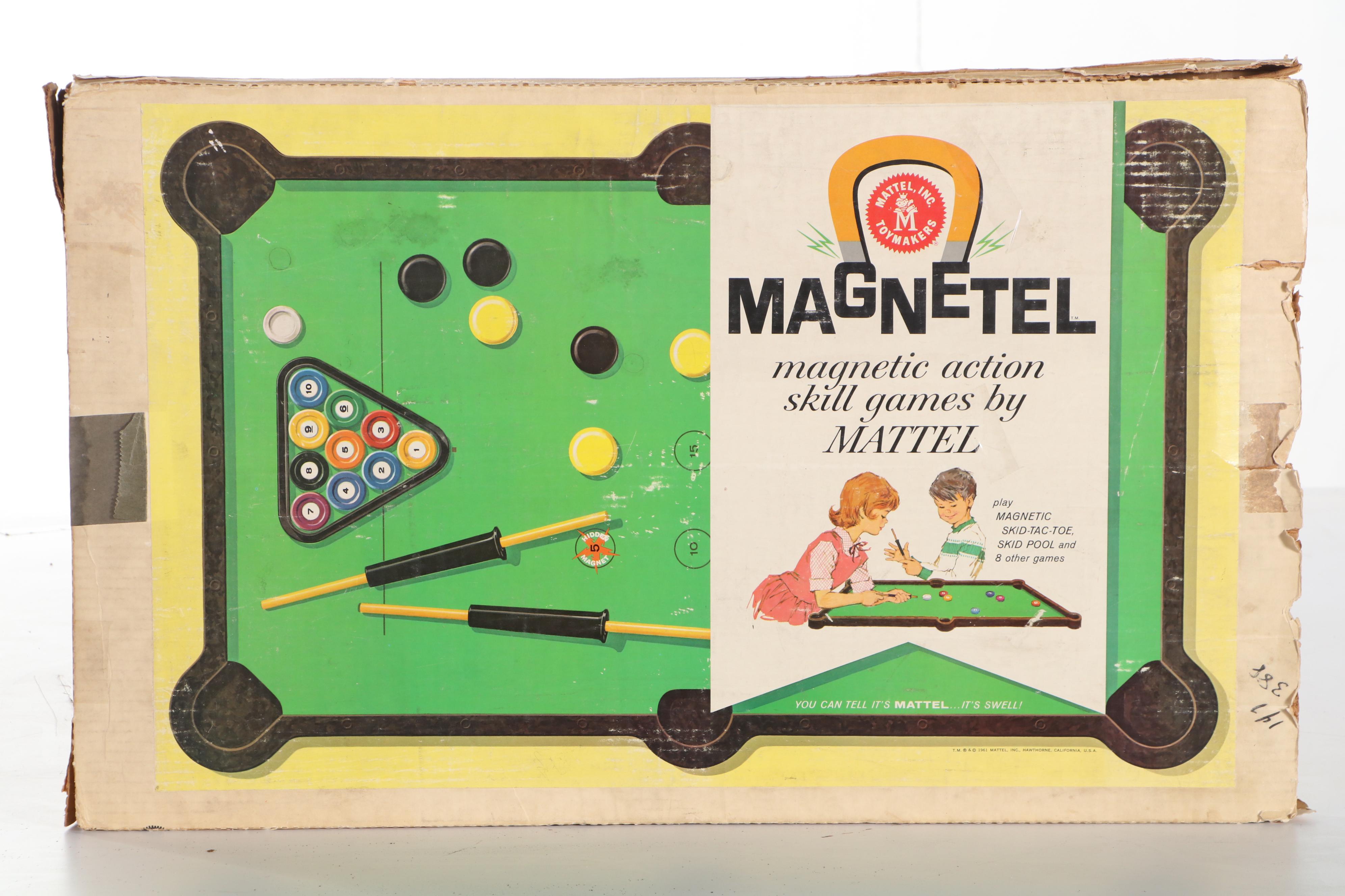 Tudor Tru Action Electric Board Games with Mattel Magnetel Billiards ...