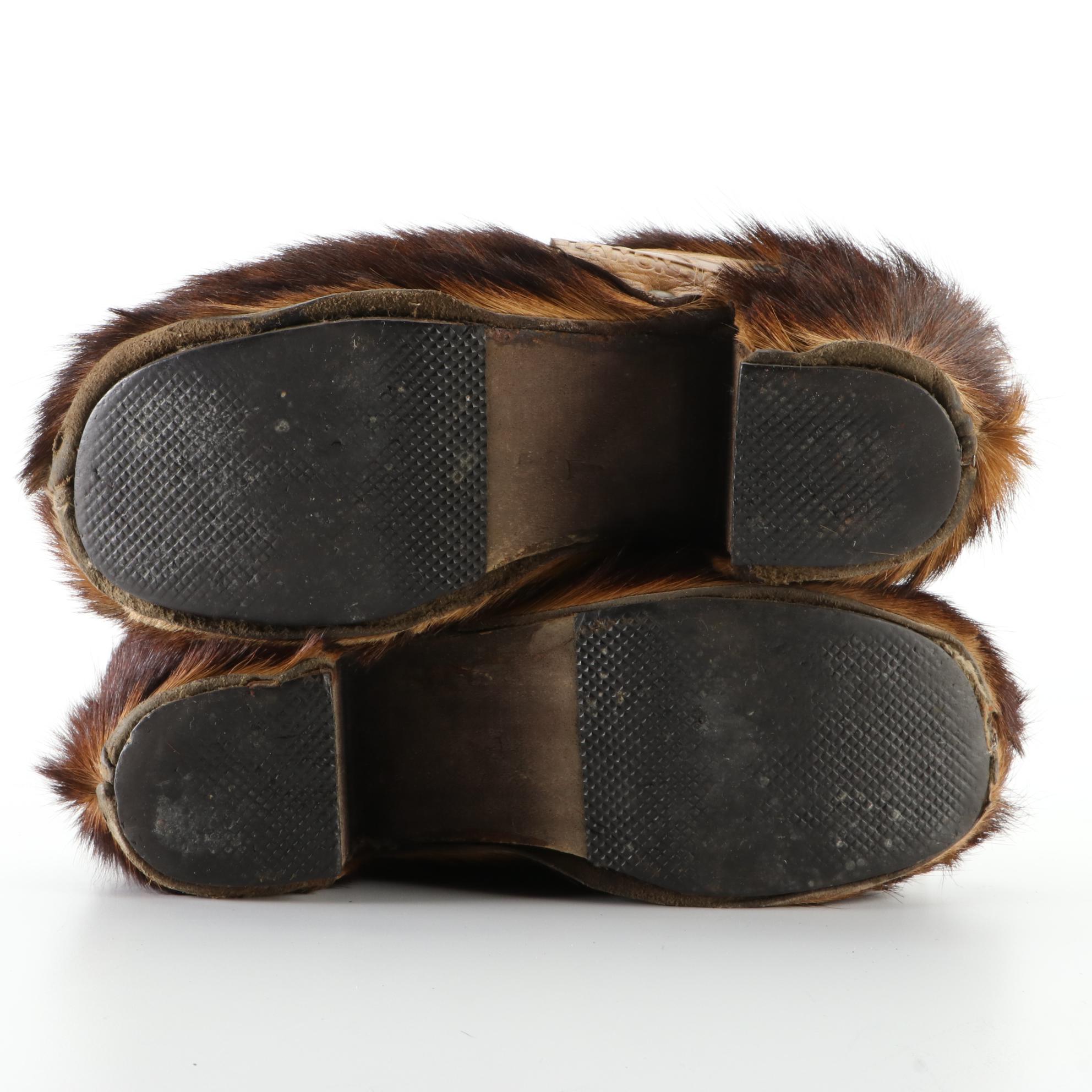 La Mondiale Goat Fur Clogs | EBTH