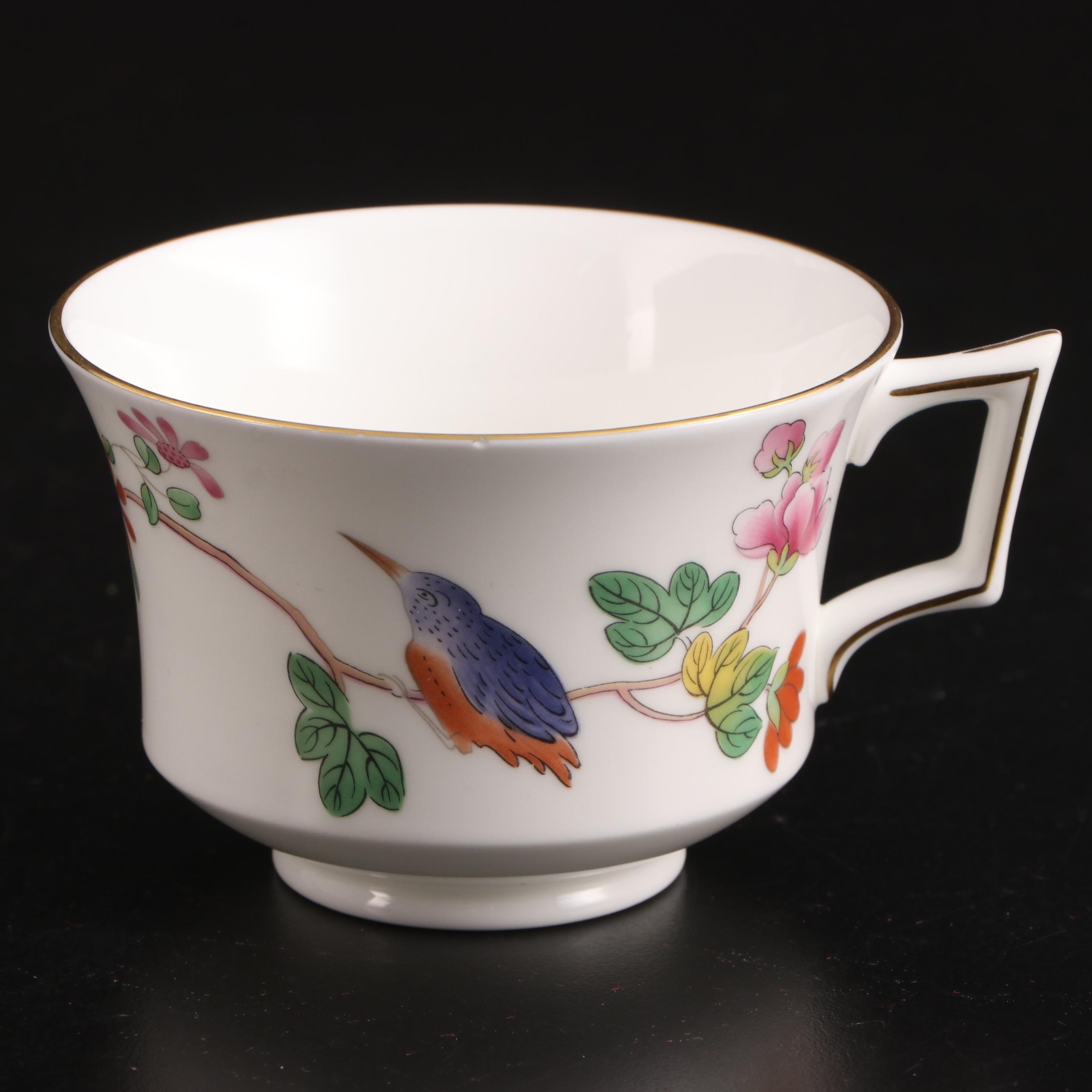 Wedgwood "Cuckoo" Bone China Cups with Saucers, Late 20th Century | EBTH