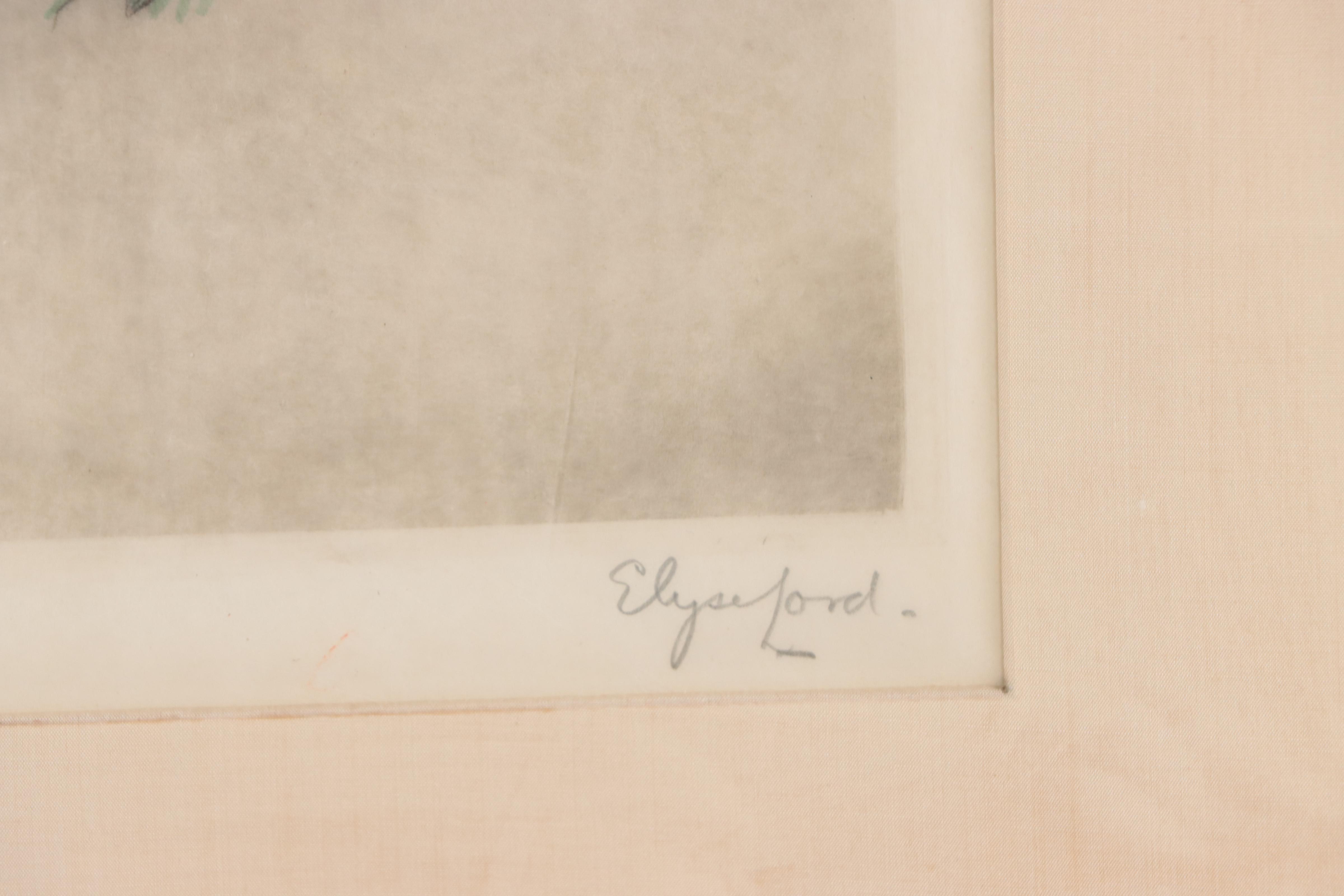 Elyse Lord Hand-Colored Etching with Drypoint "Chinese" | EBTH