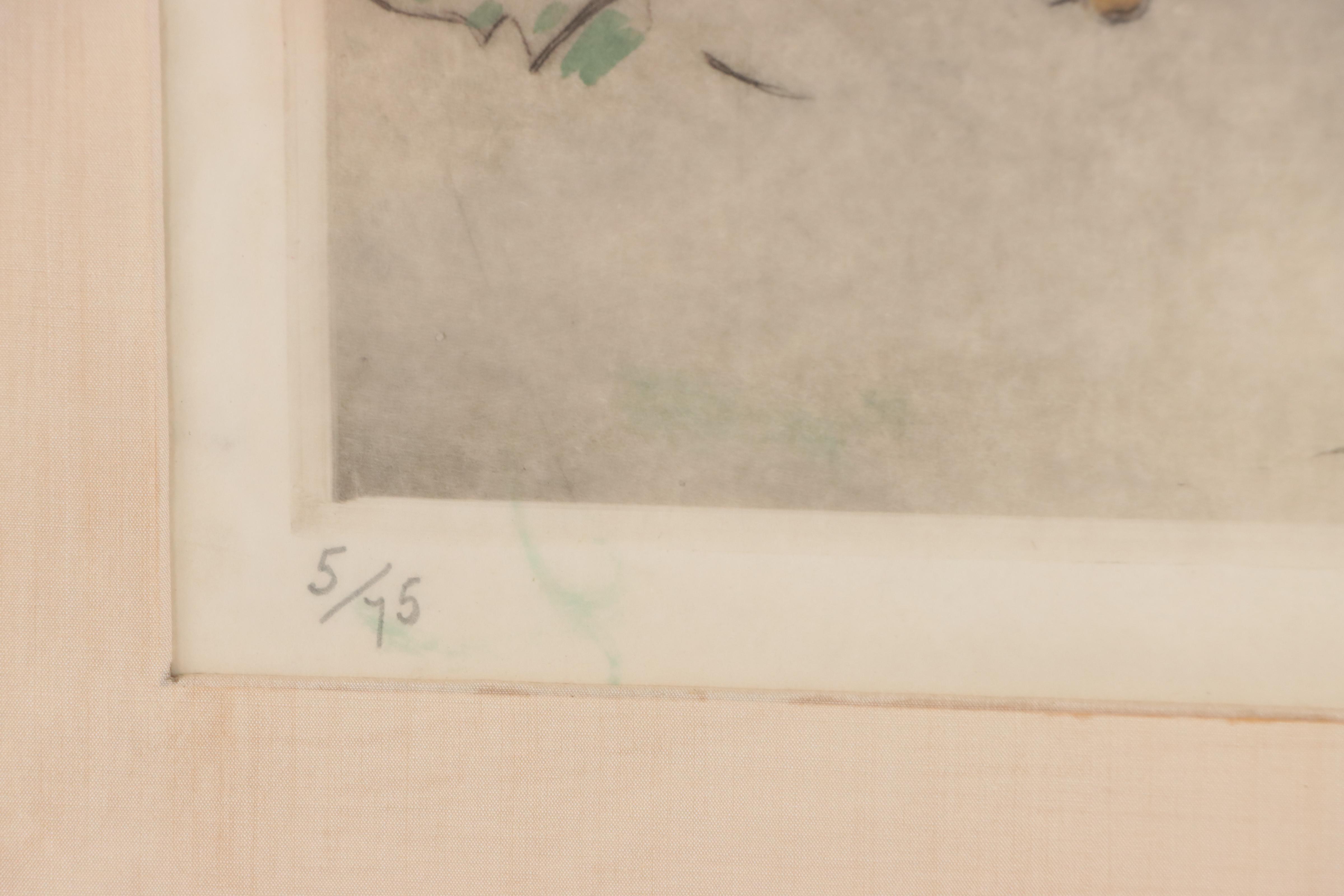 Elyse Lord Hand-Colored Etching with Drypoint "Chinese" | EBTH