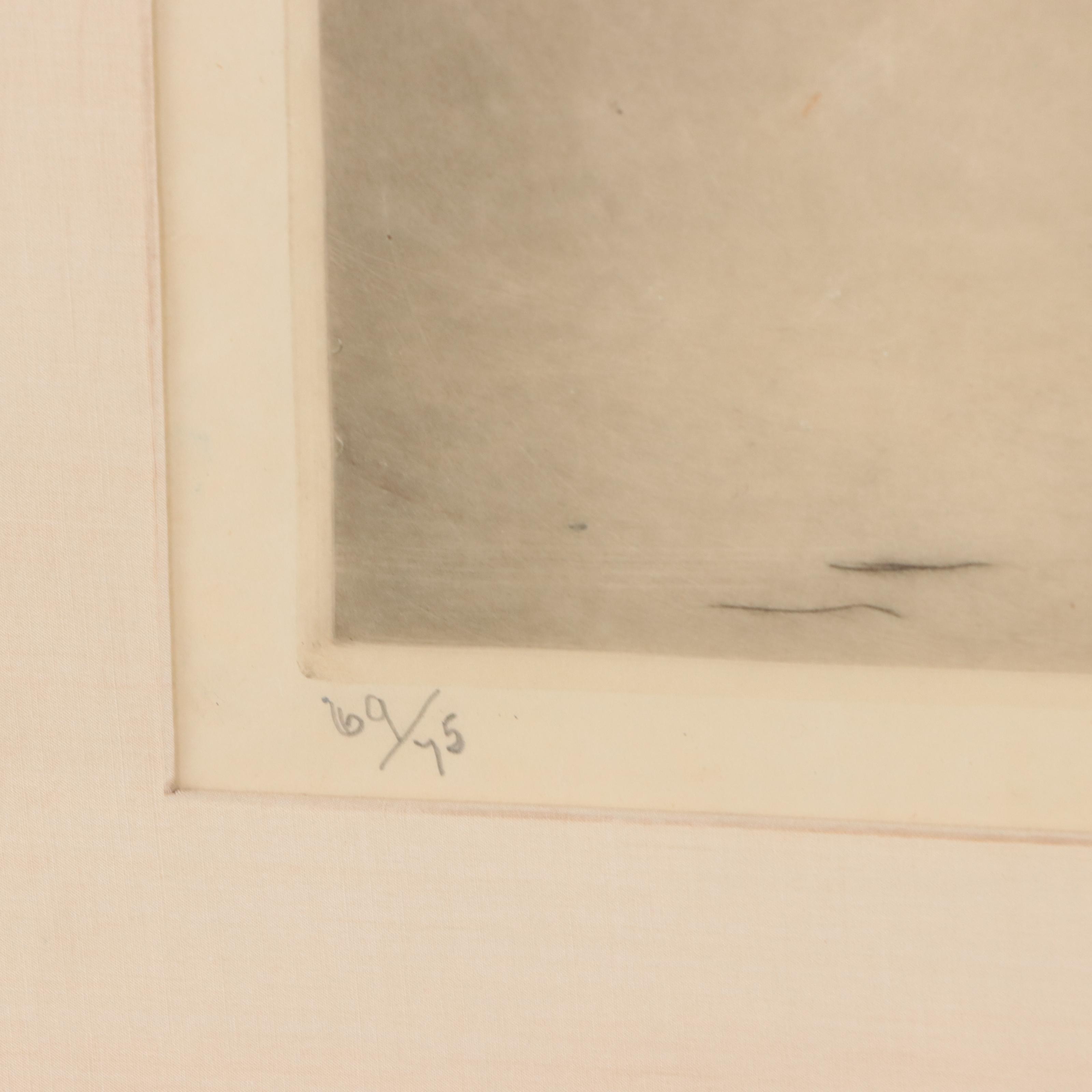 Elyse Lord Hand-Colored Etching with Drypoint "Lady of Rank" | EBTH