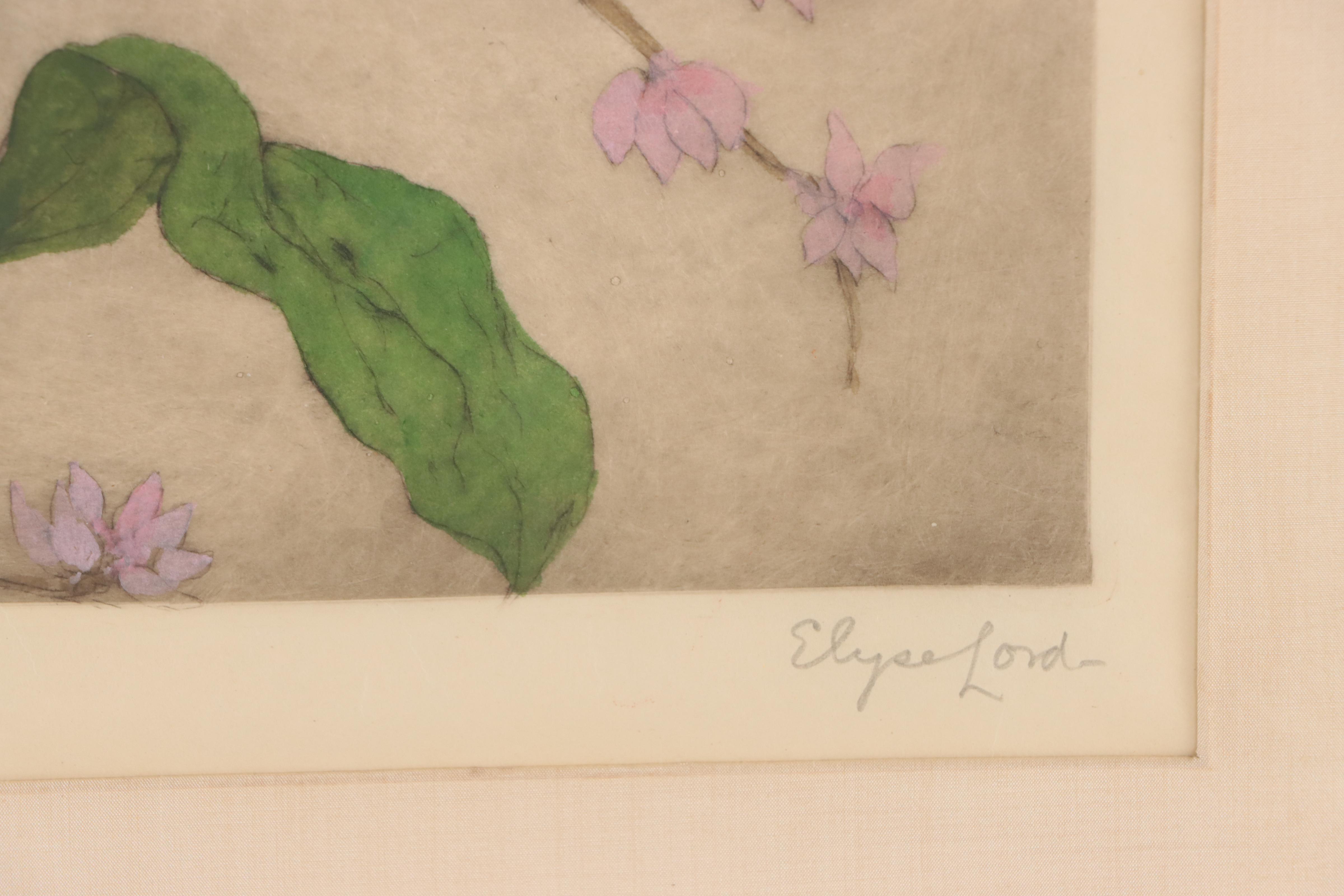 Elyse Lord Hand-Colored Etching with Drypoint of Bird | EBTH