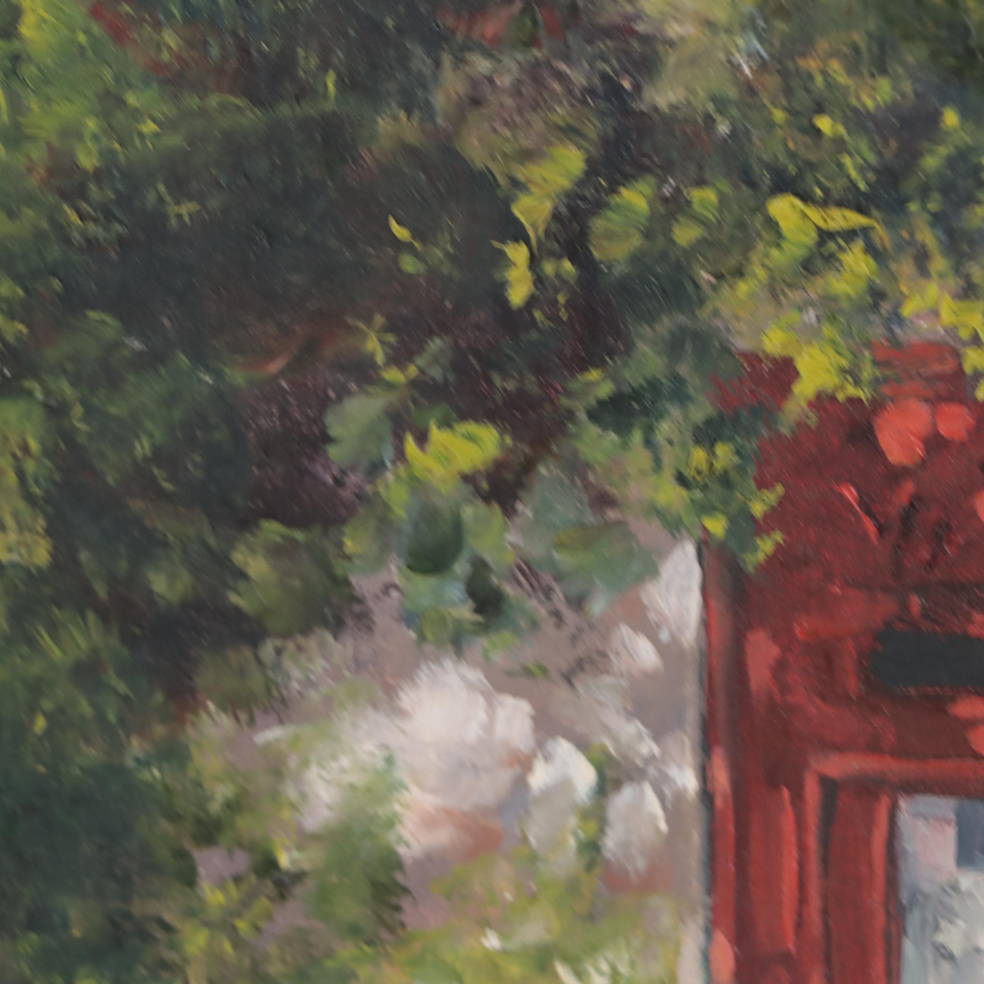 Hilary Mayes Oil Painting "Cornwall Postbox" | EBTH